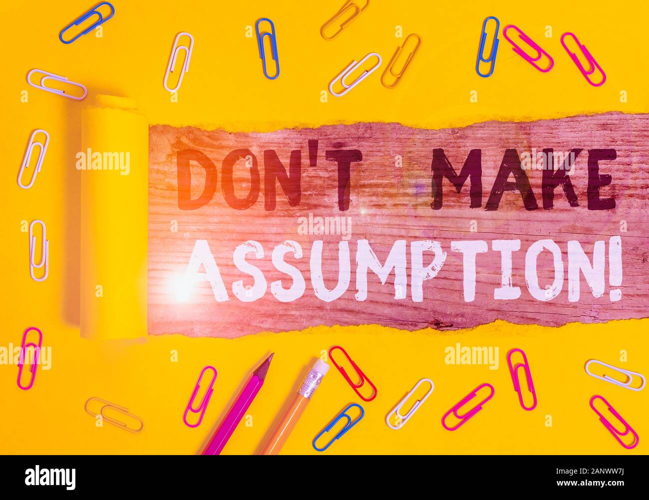 Handwriting text writing Don T Make Assumption. Conceptual photo ...