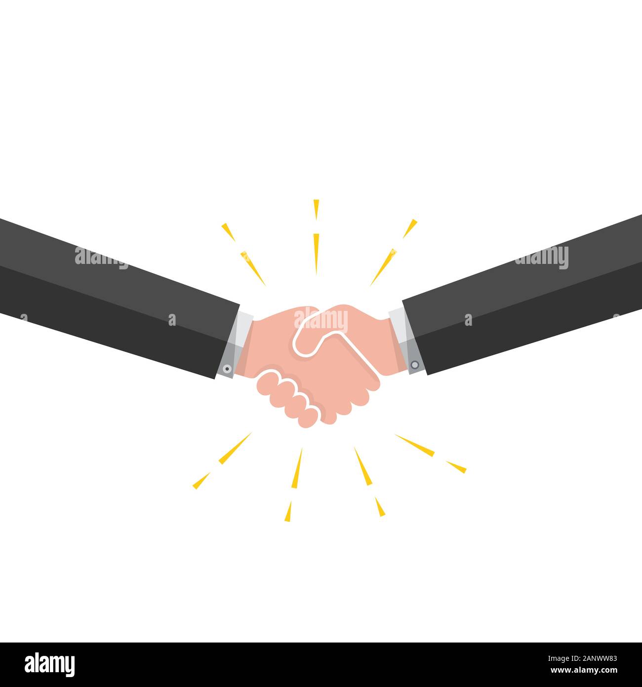 Colored handshake on white background. Vector illustration Stock Vector ...