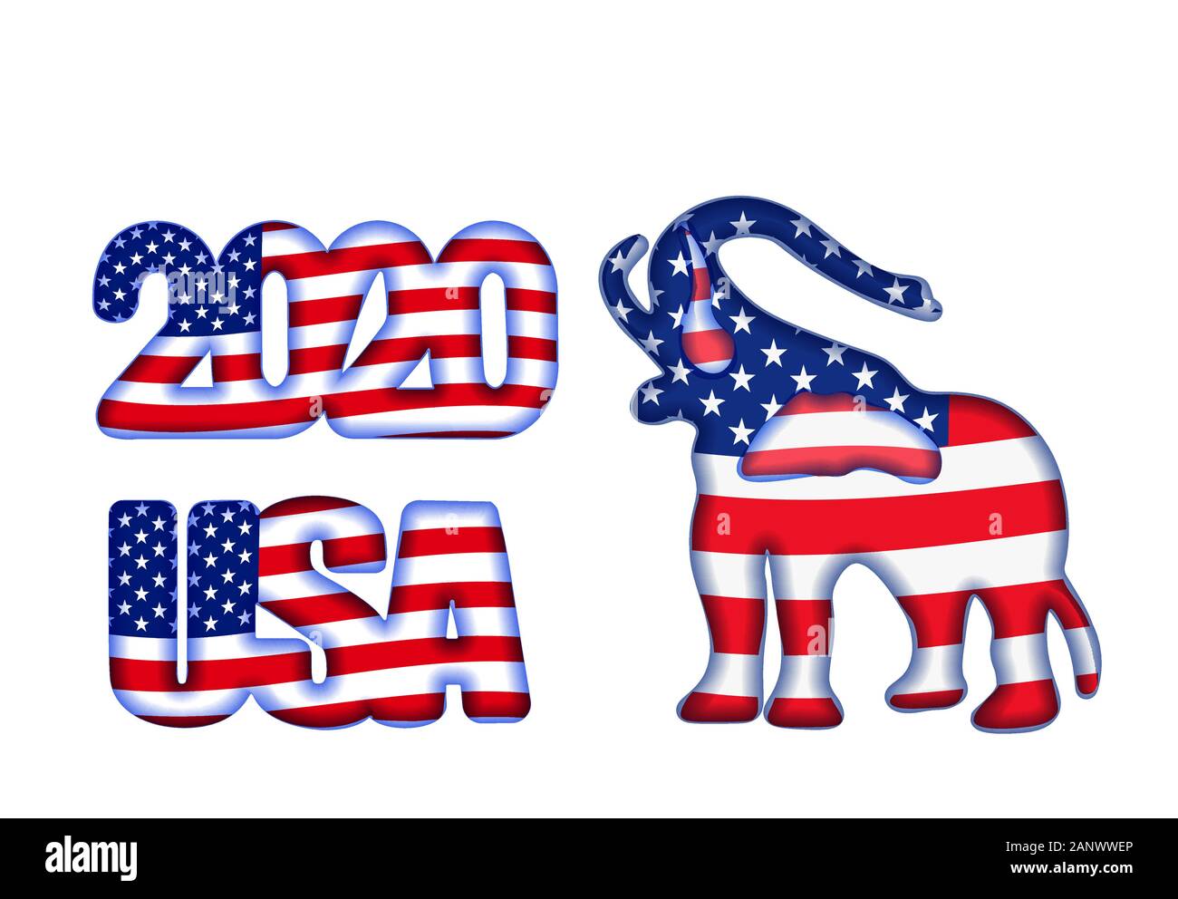 US presidential election until 2020. The symbol of the Republican Party ...