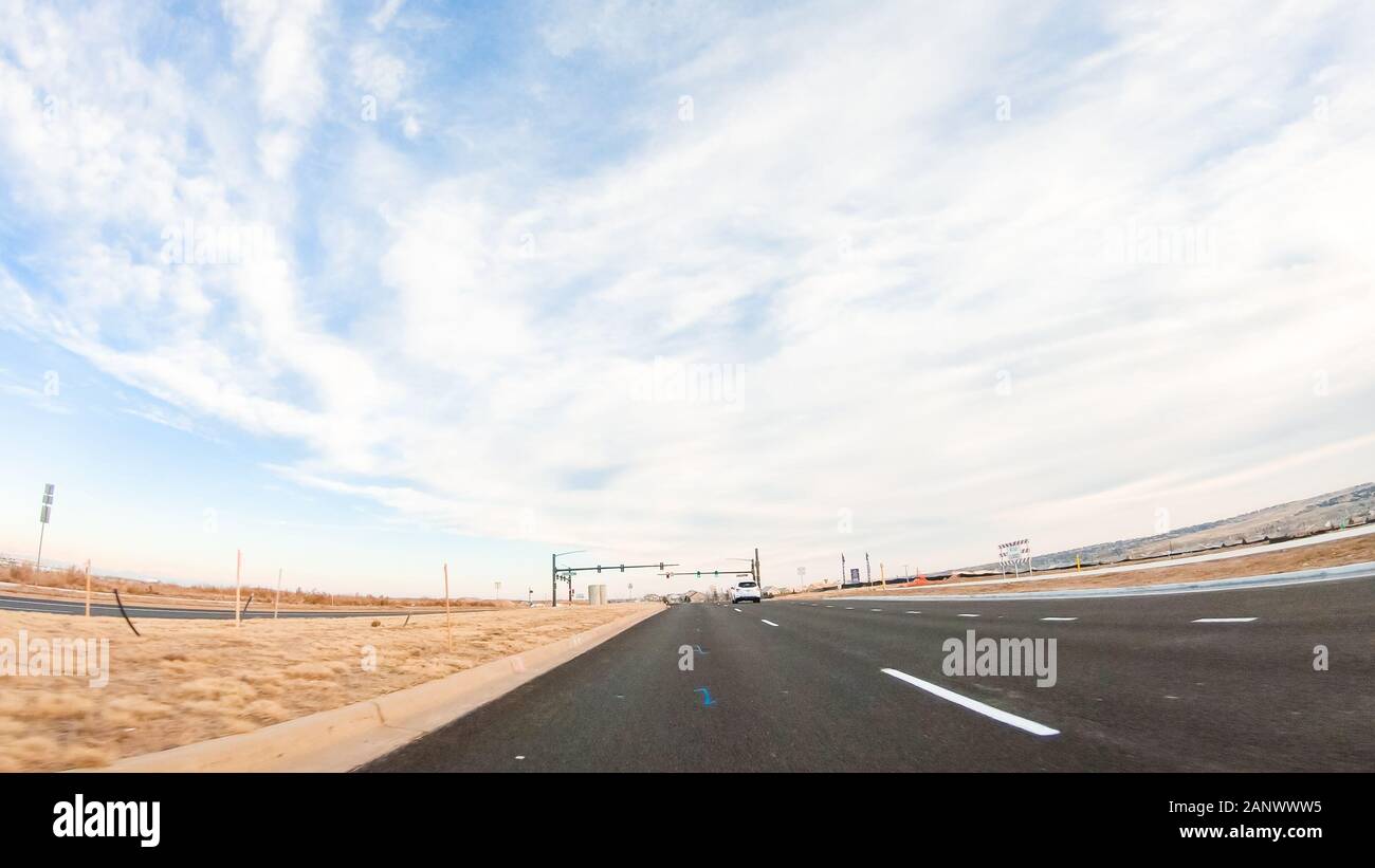 Driving on paved road in rural area Stock Photo - Alamy