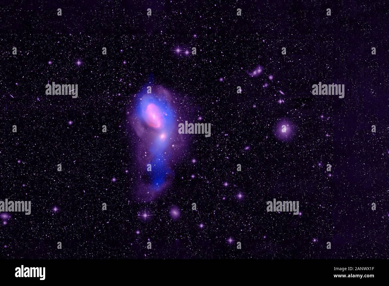 Deep space, with stars and spirals. Elements of this image were ...