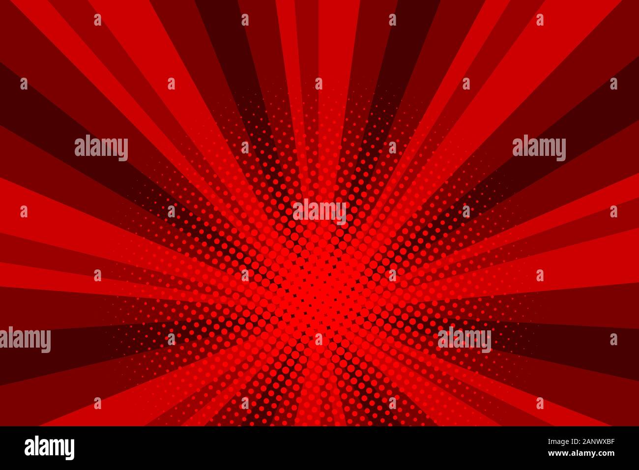 Comic red sunbeam background Retro pop art style cartoon Stock Vector ...