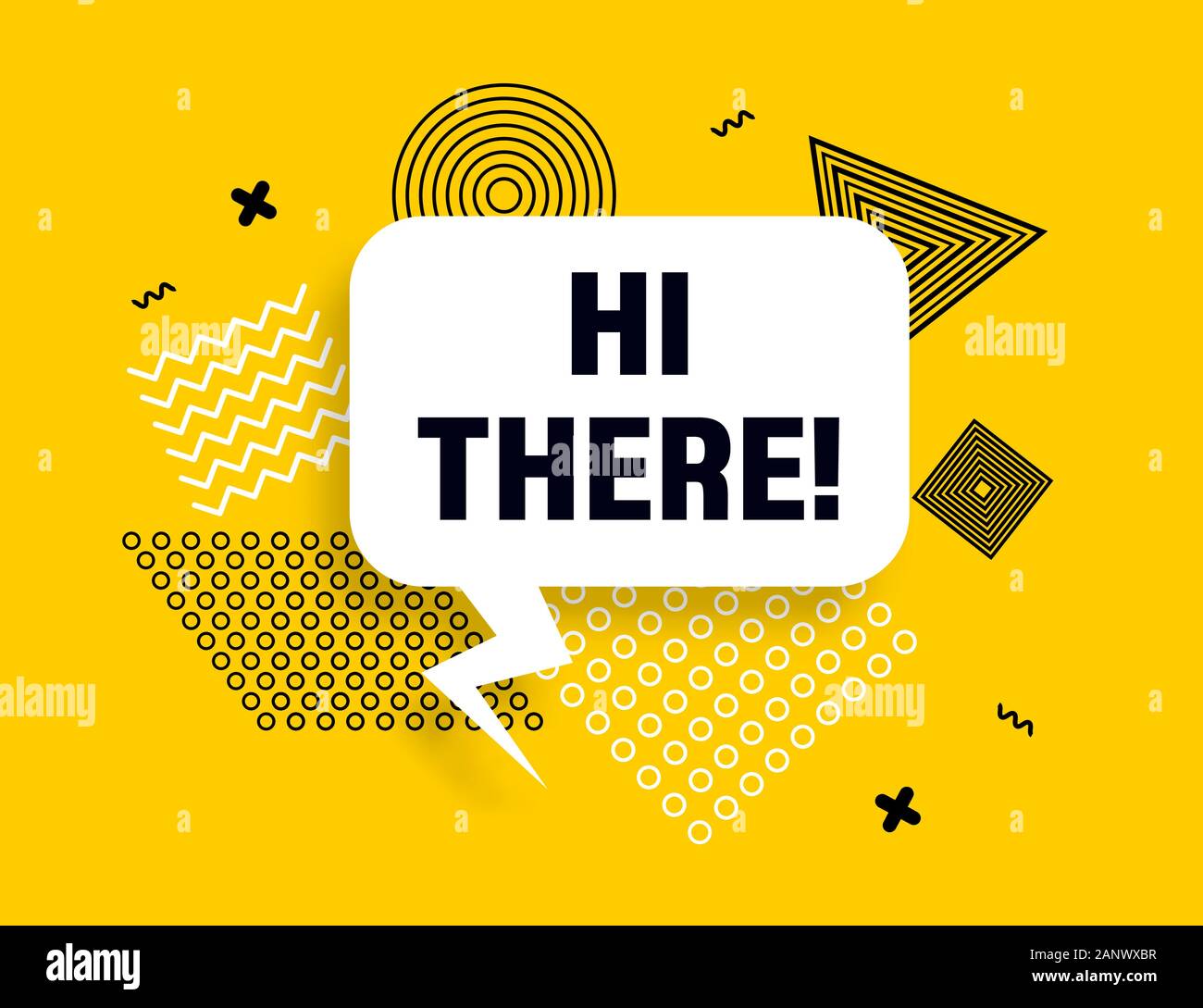 Hi speech bubble hi-res stock photography and images - Alamy