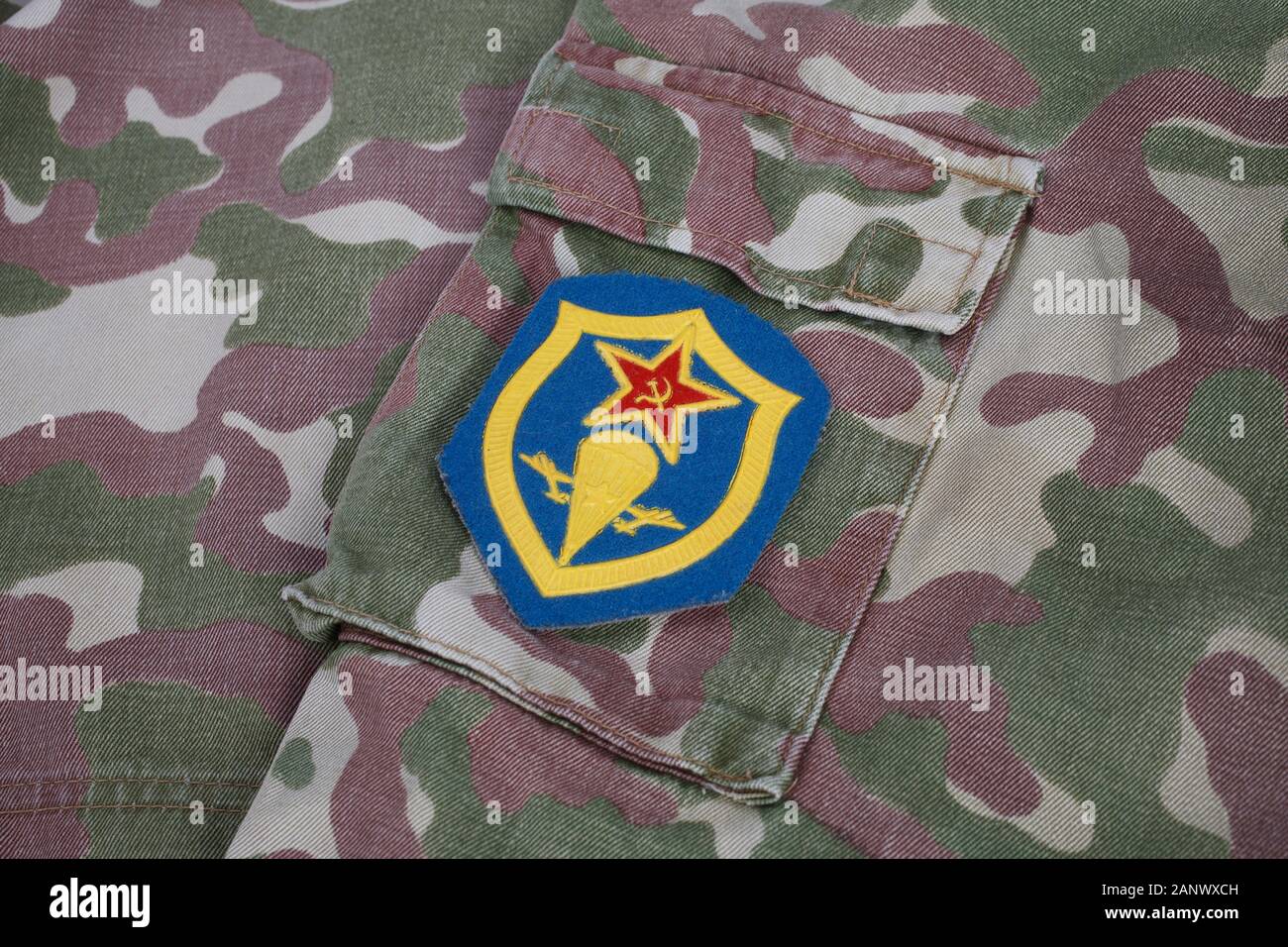 USSR military uniform - Soviet Army Airborne forces shoulder patch on ...
