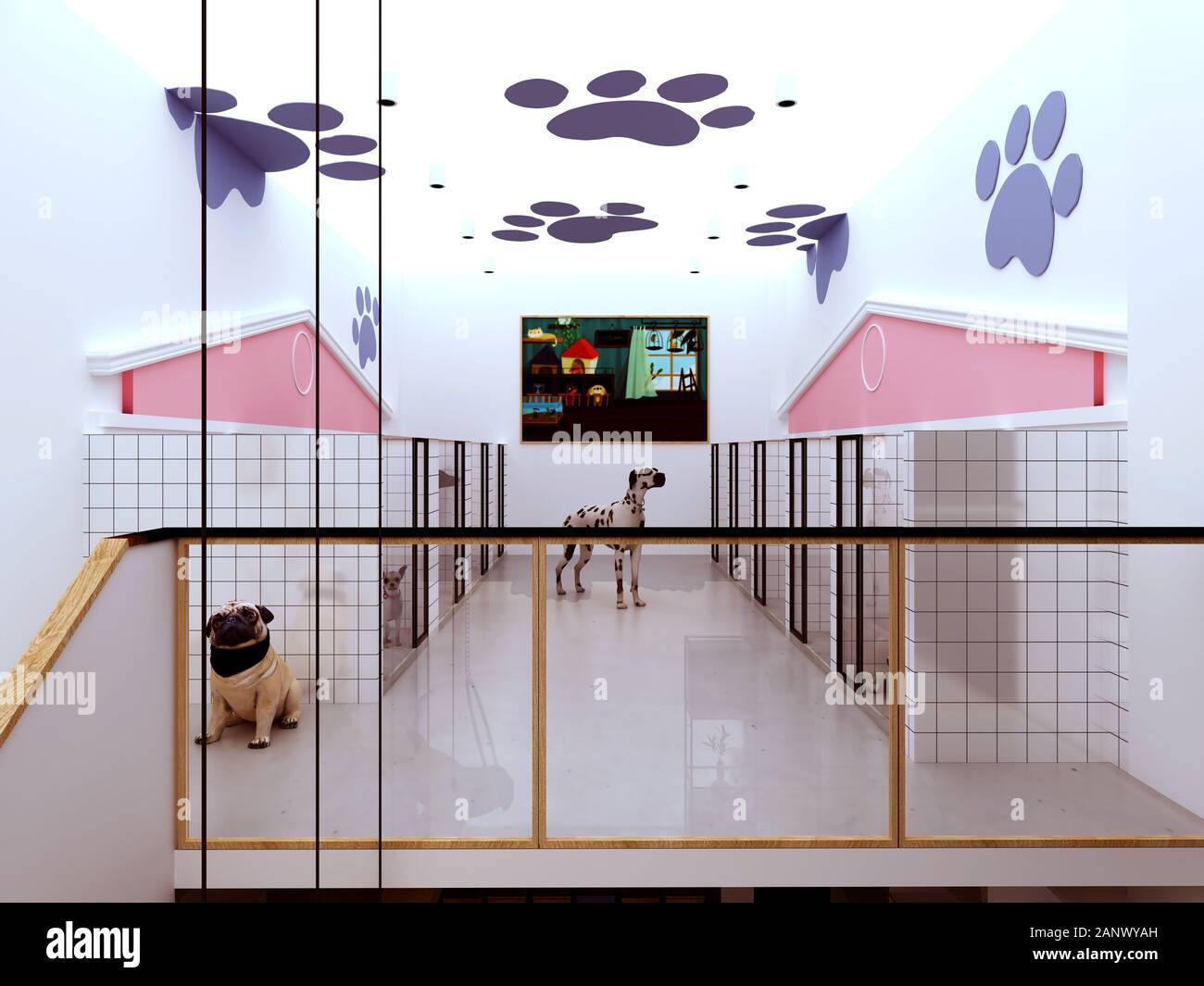 3d render of shop interior Stock Photo - Alamy