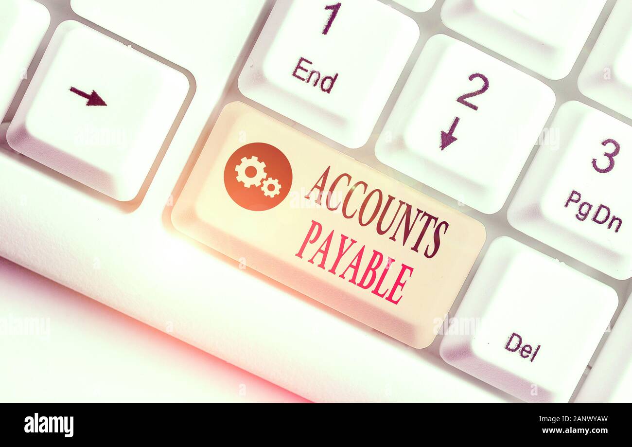 Handwriting text Accounts Payable. Conceptual photo money owed by a ...