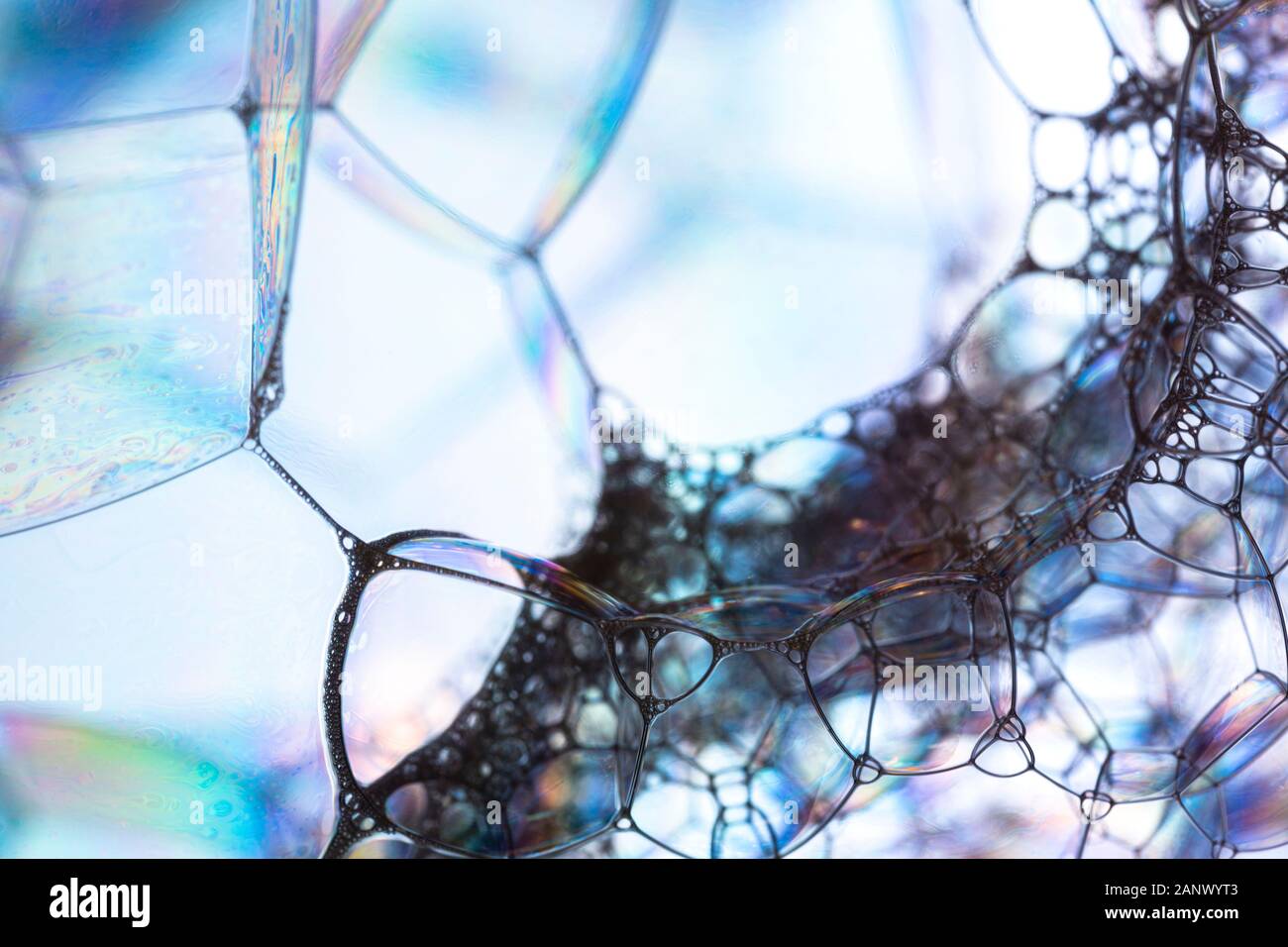 Creative abstract background made of chain of colourful bubbles ...