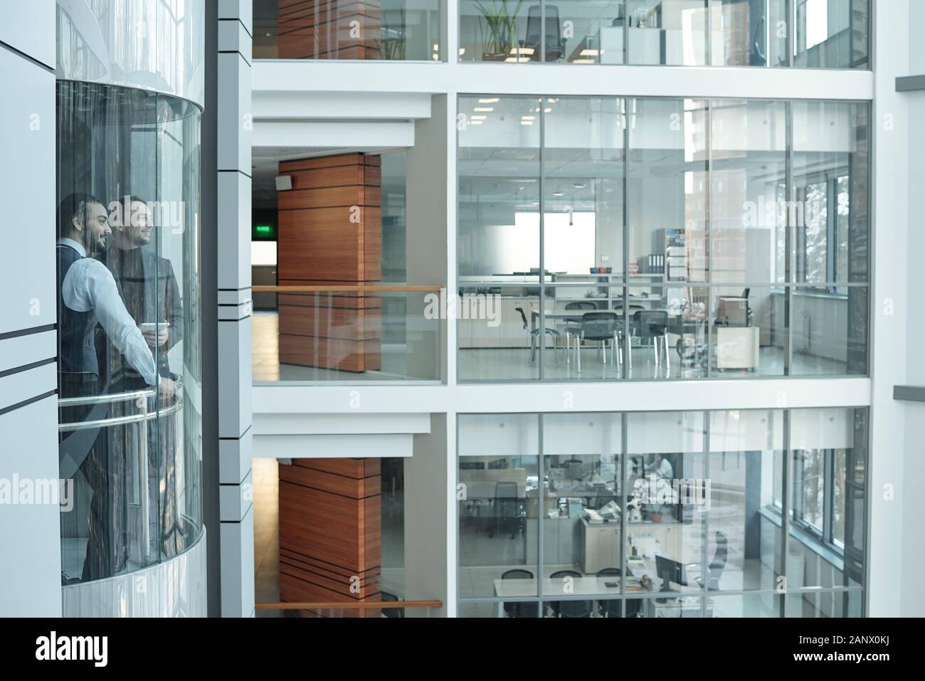 Inside Glass Office Building
