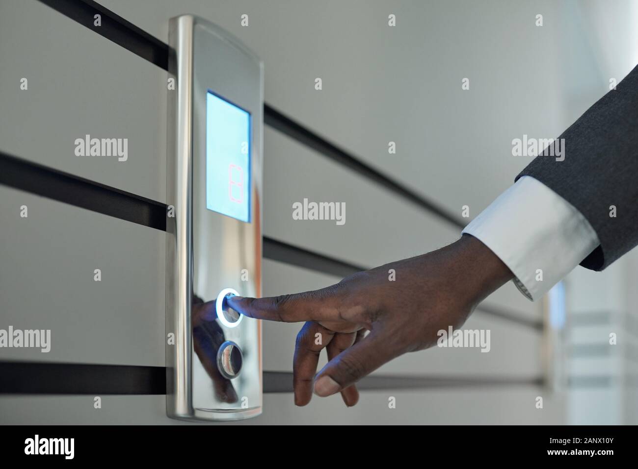 Human hand pushing button hi-res stock photography and images - Alamy