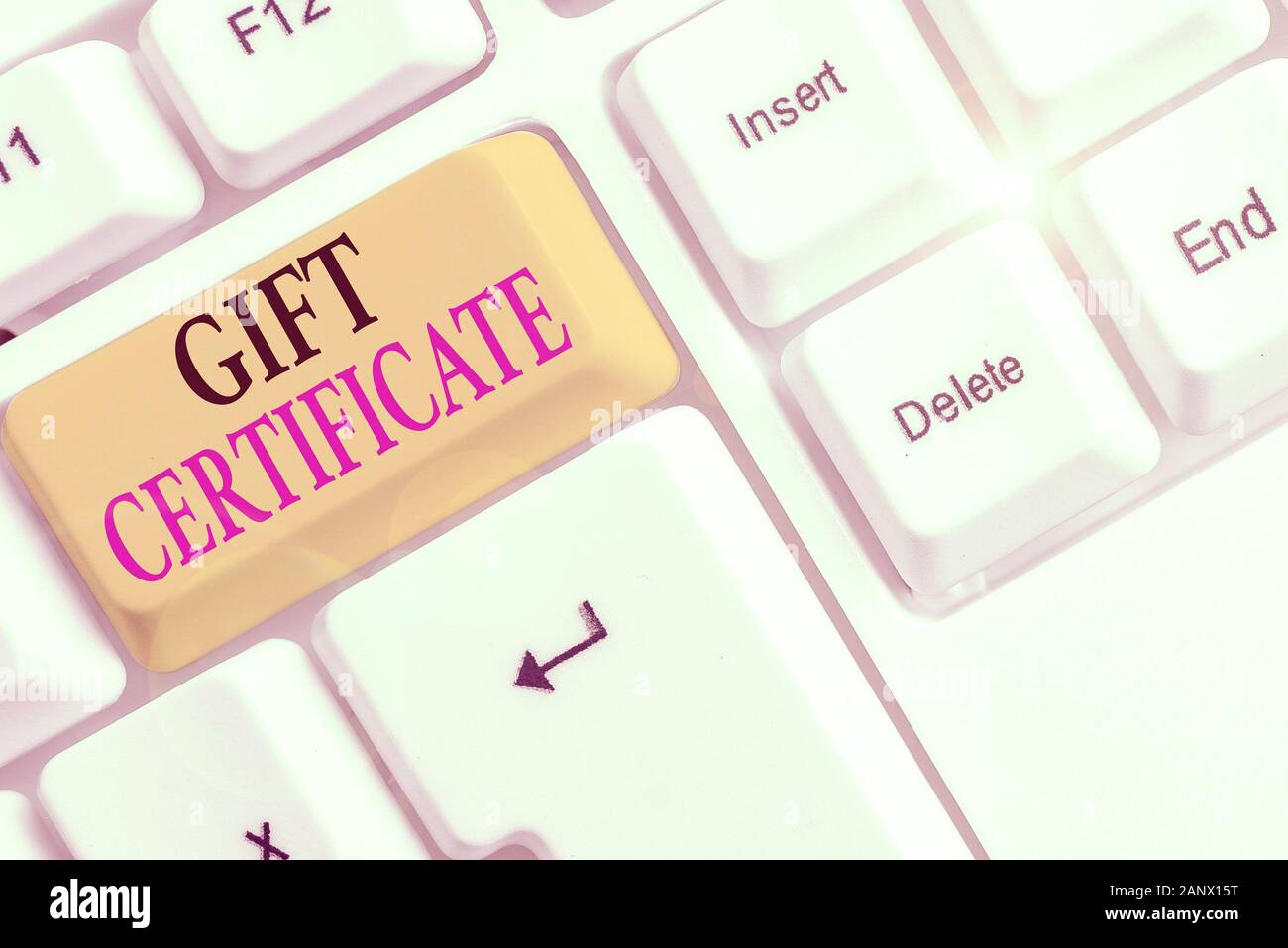 Writing note showing Gift Certificate. Business concept for certificate ...