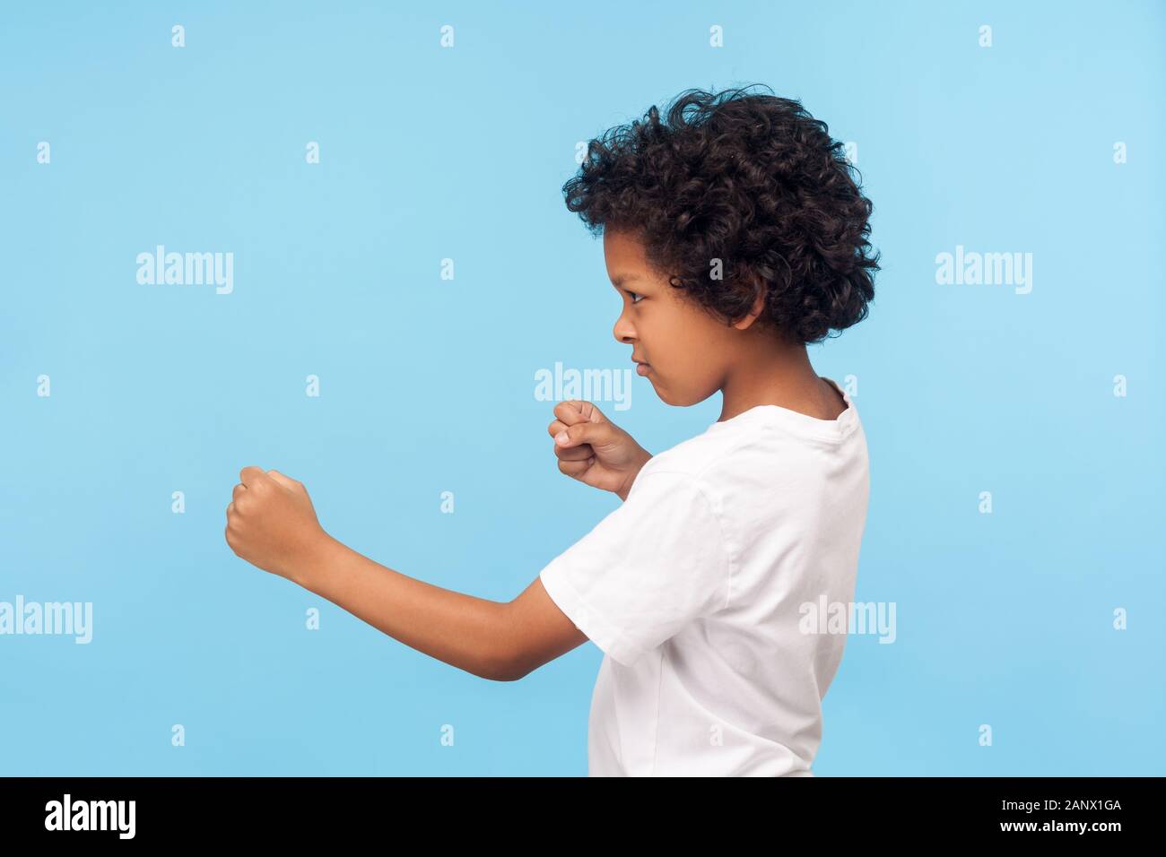 Aggressive defence boy hi-res stock photography and images - Alamy