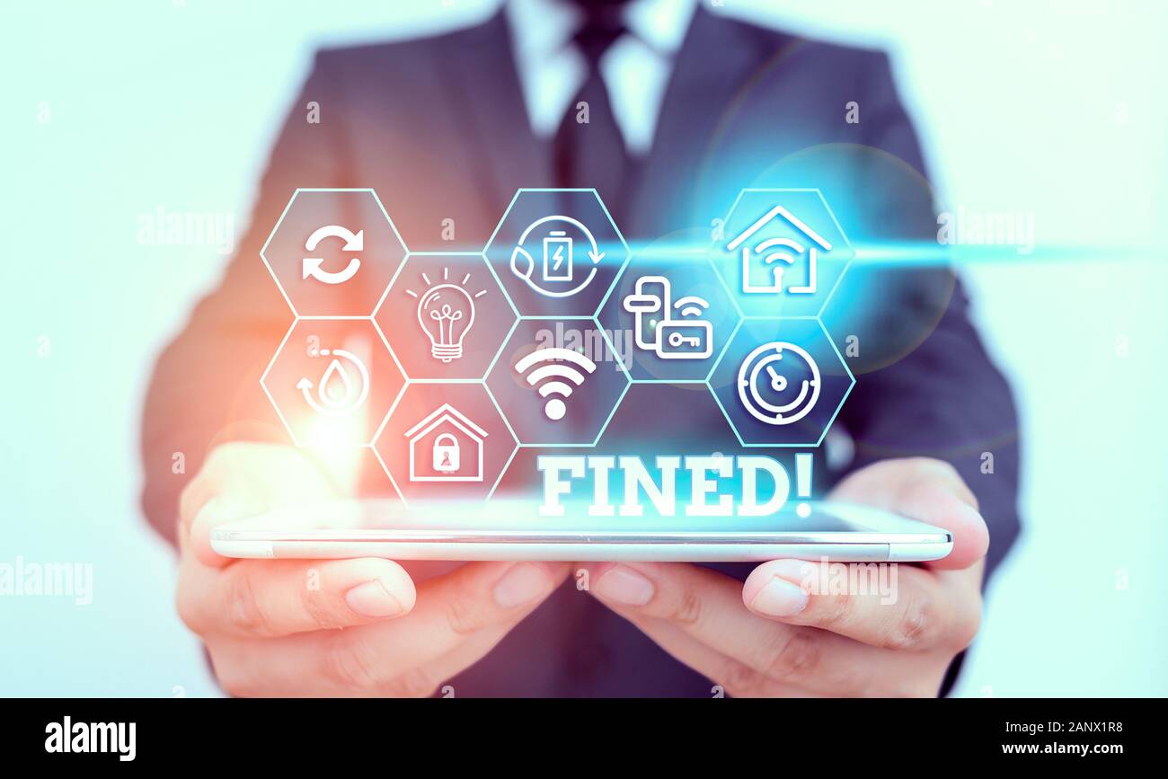 Conceptual hand writing showing Fined. Concept meaning clarify beer by ...