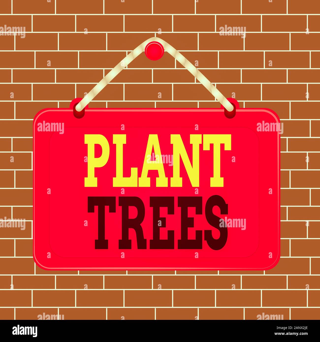 Text sign showing Plant Trees. Business photo showcasing process of ...
