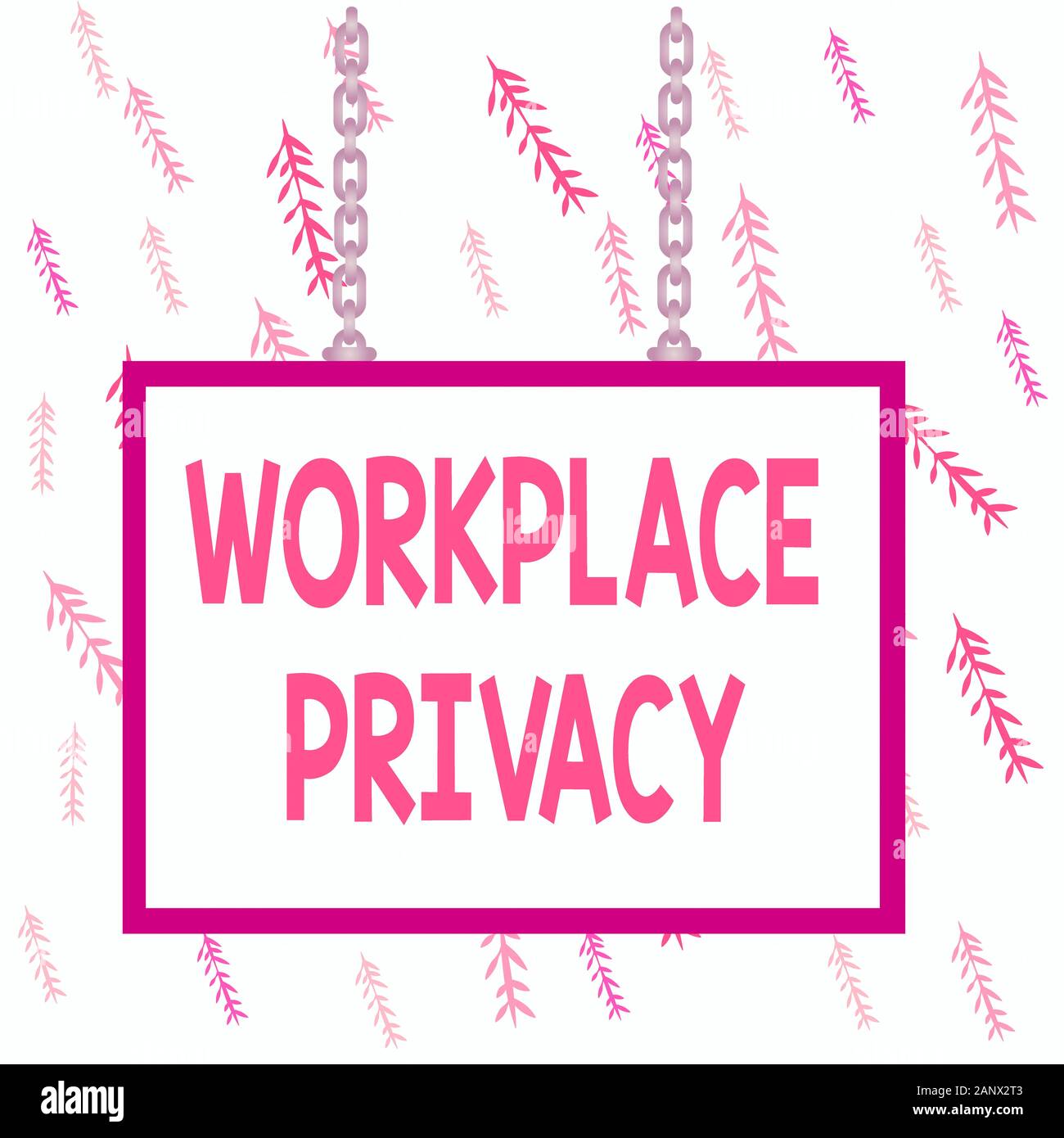 Handwriting text writing Workplace Privacy. Conceptual photo protection ...