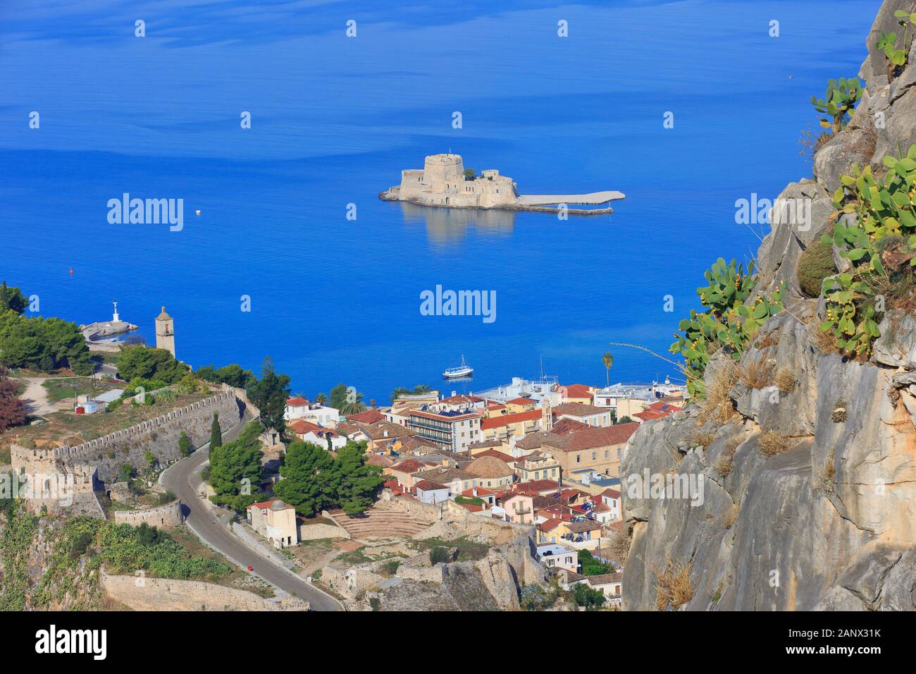 Panoramic view across Bourtzi Castle (Venetian Renaissance architecure ...