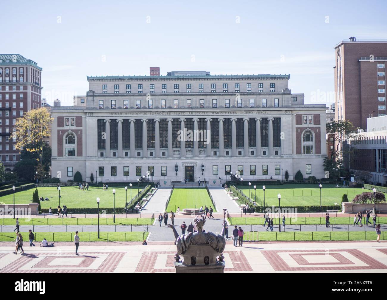 New York, USA- October 28, 2017: Butler Library, Columbia University ...