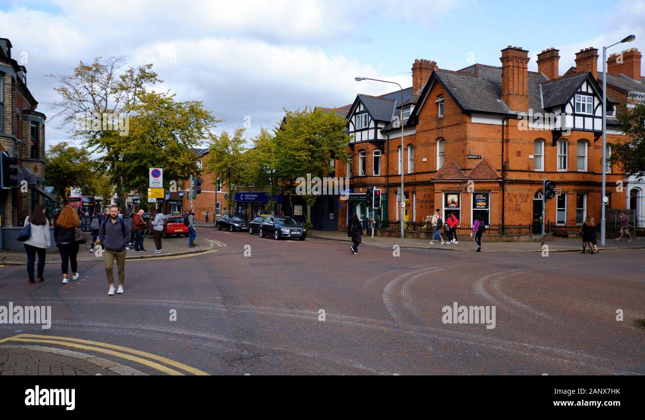 Belfast university street hi-res stock photography and images - Alamy