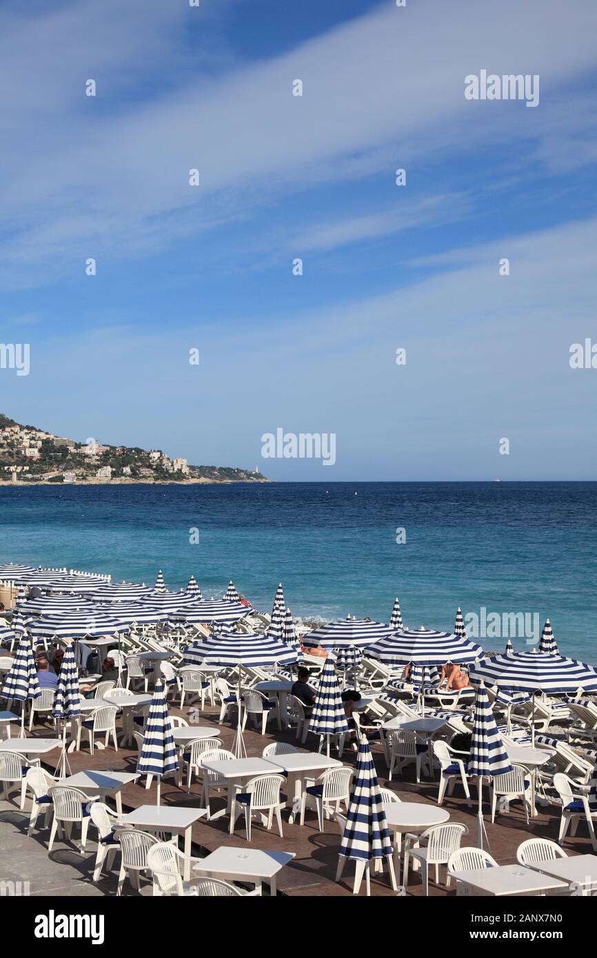 Beach, Nice, Cote d'Azur, French Riviera, France, Mediterranean ...