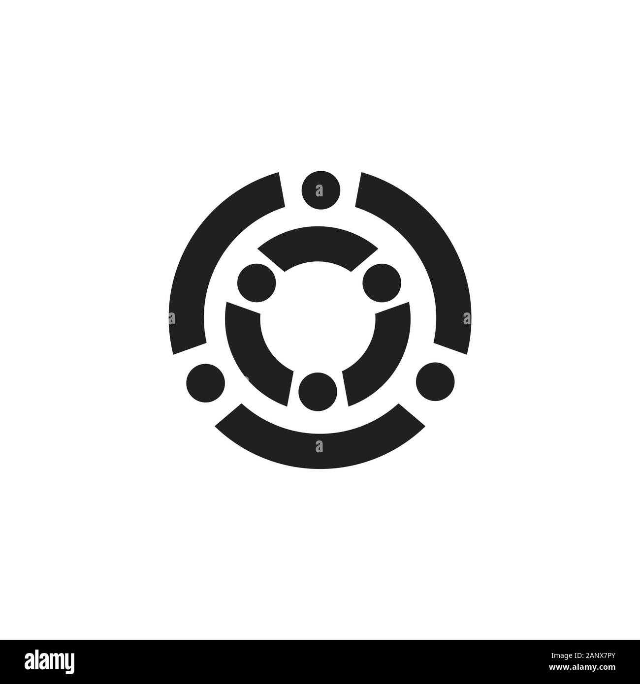 circle geometric target dots design symbol vector Stock Vector Image ...