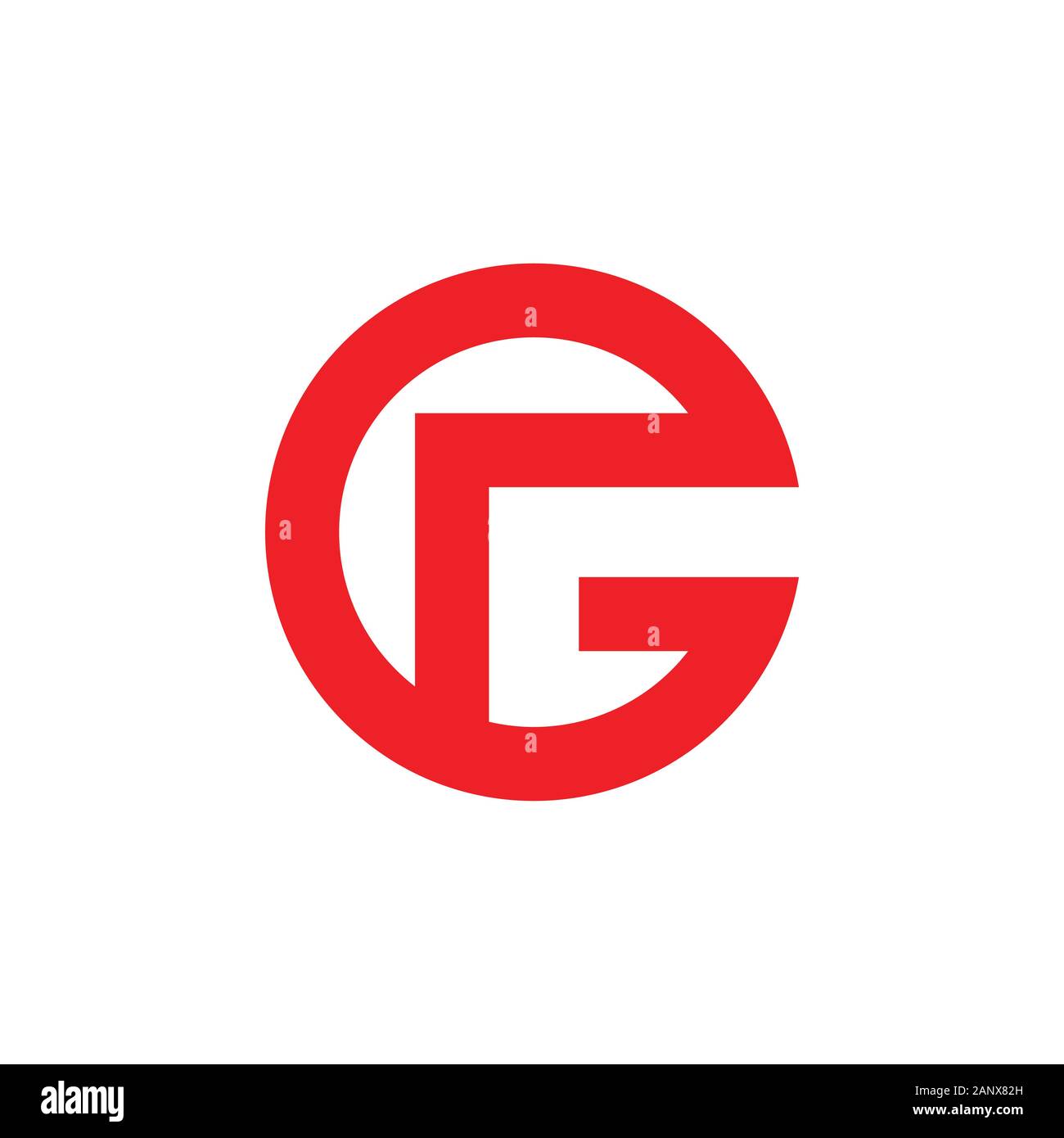 letter go circle geometric arrow logo vector Stock Vector Image & Art ...