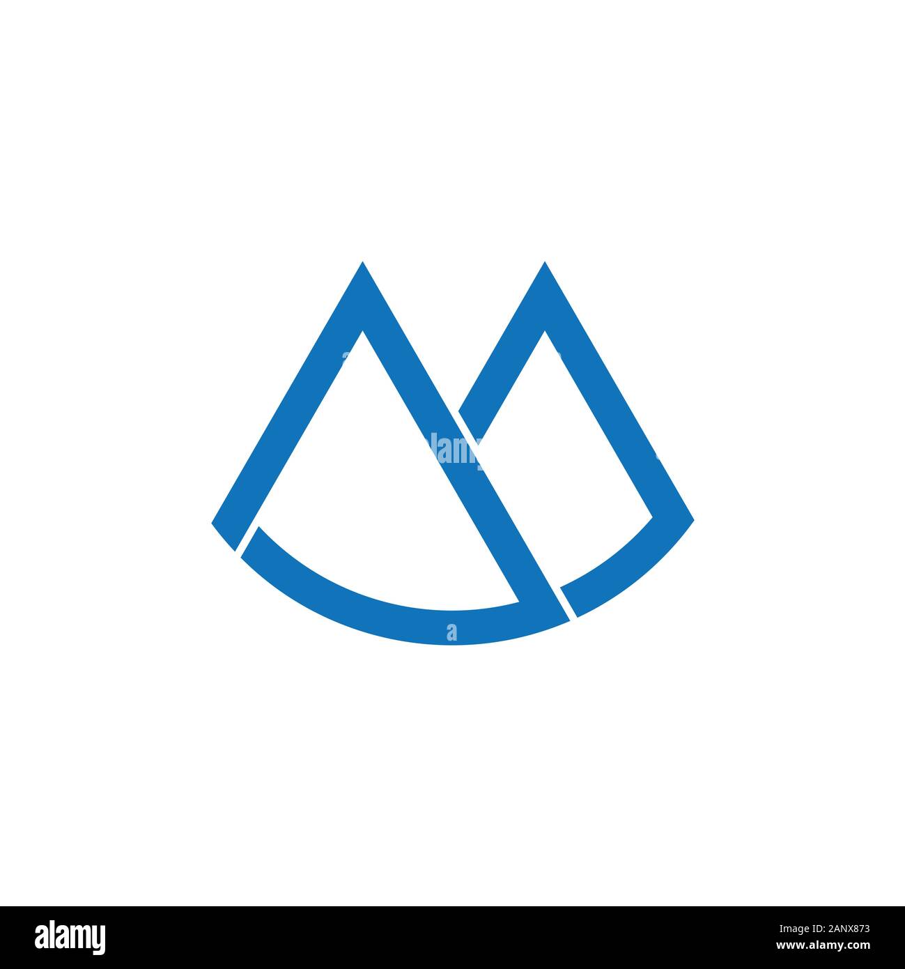 letter m simple geometric line logo vector Stock Vector Image & Art - Alamy