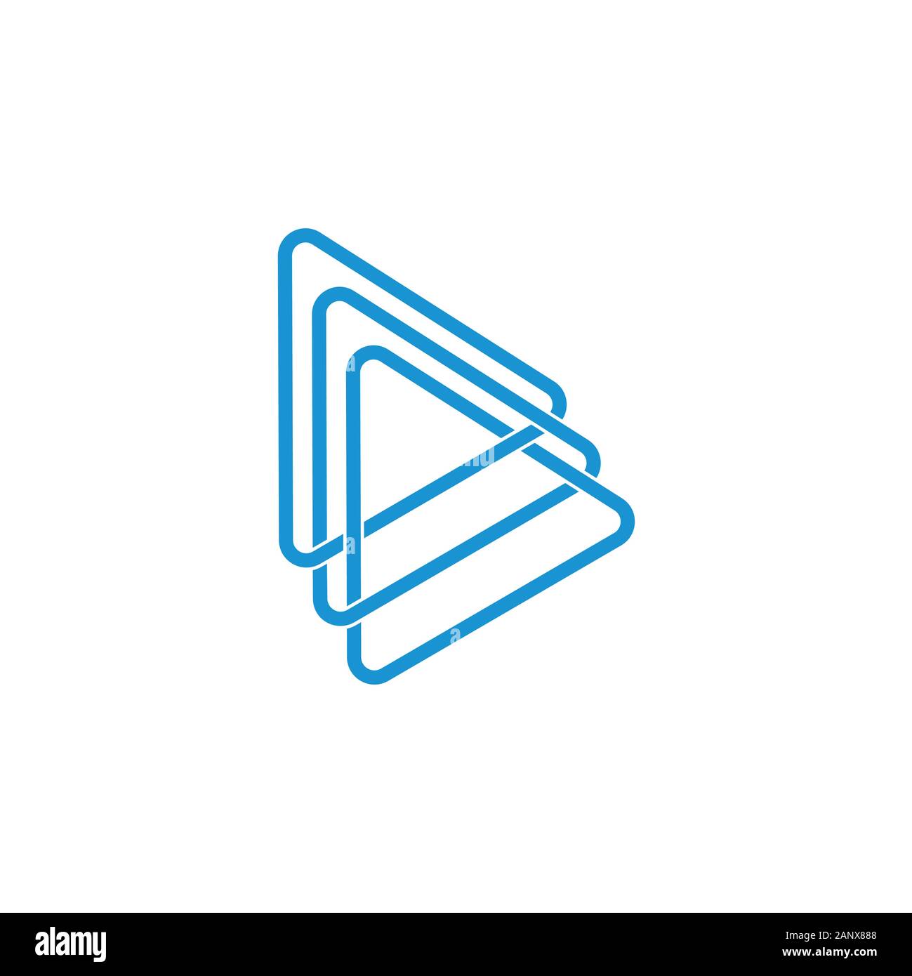 linked triangle line overlap logo vector Stock Vector Image & Art - Alamy