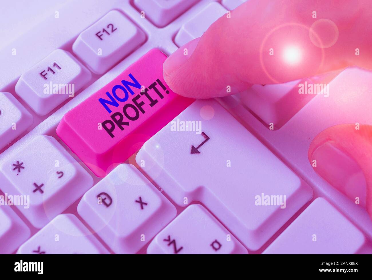 Writing note showing Non Profit. Business concept for not making or ...