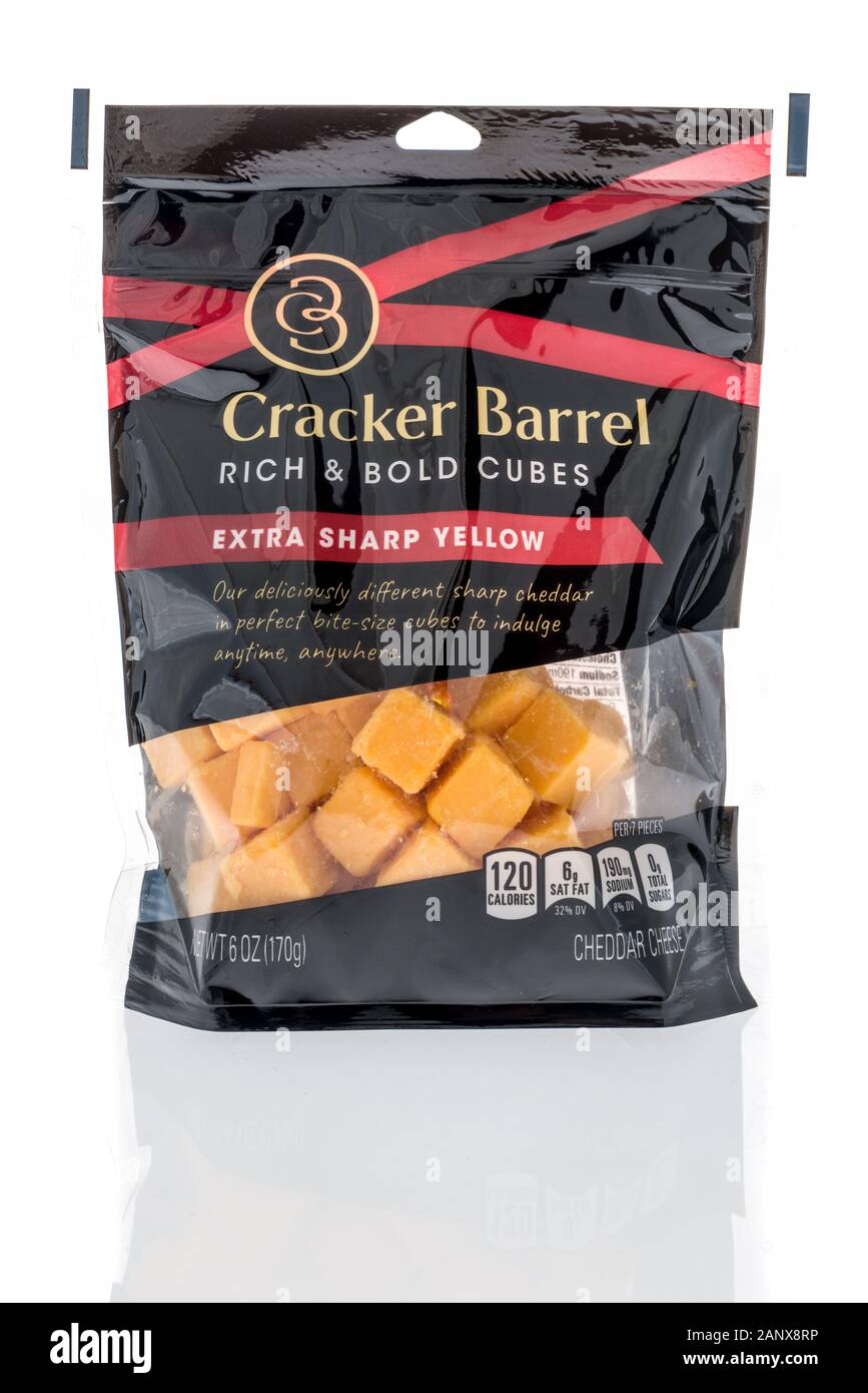 Winneconne, WI - 19 January 2019 : A package of Cracker Barrel extra ...