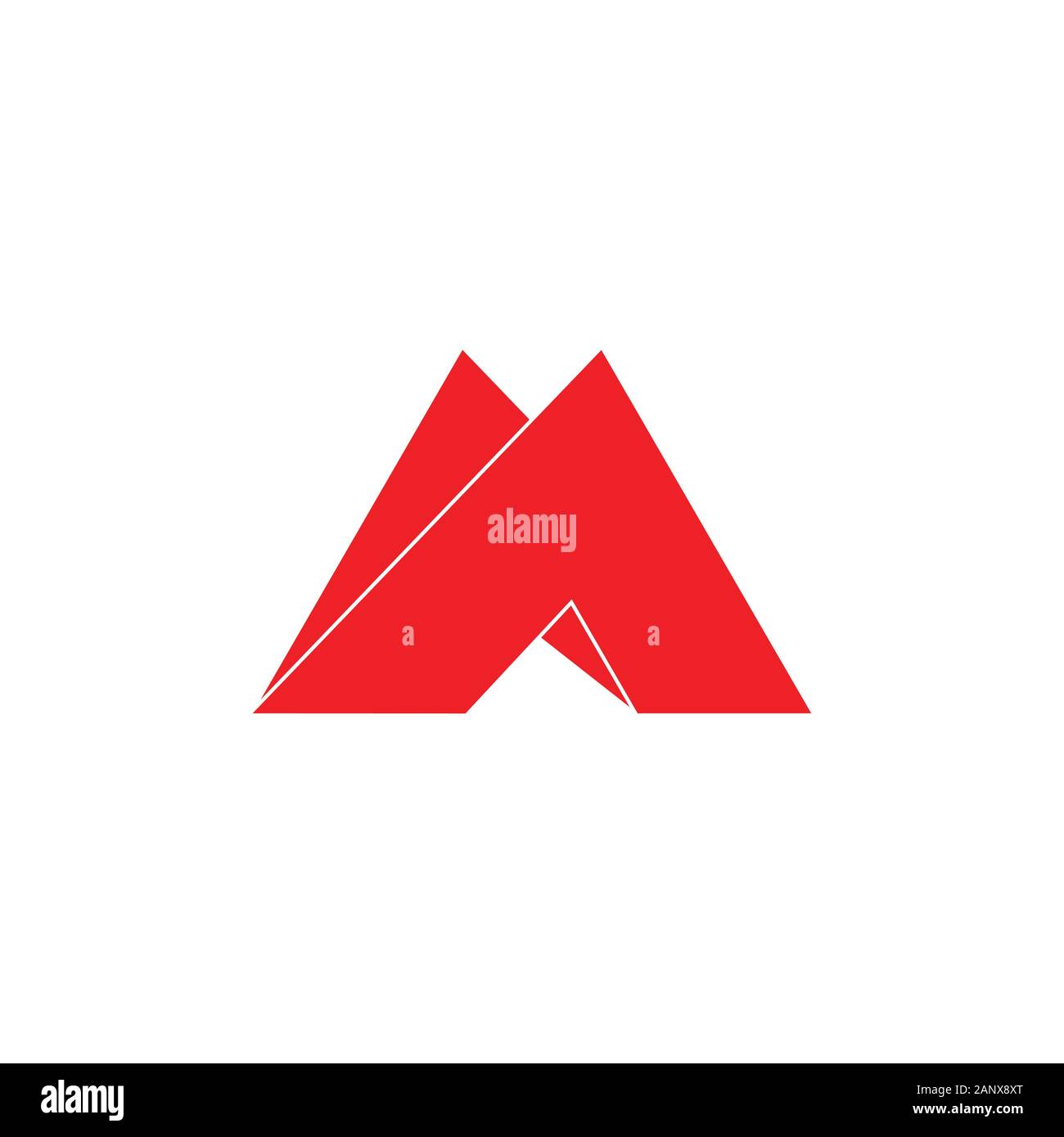 letter m simple geometric 3d logo vector Stock Vector Image & Art - Alamy
