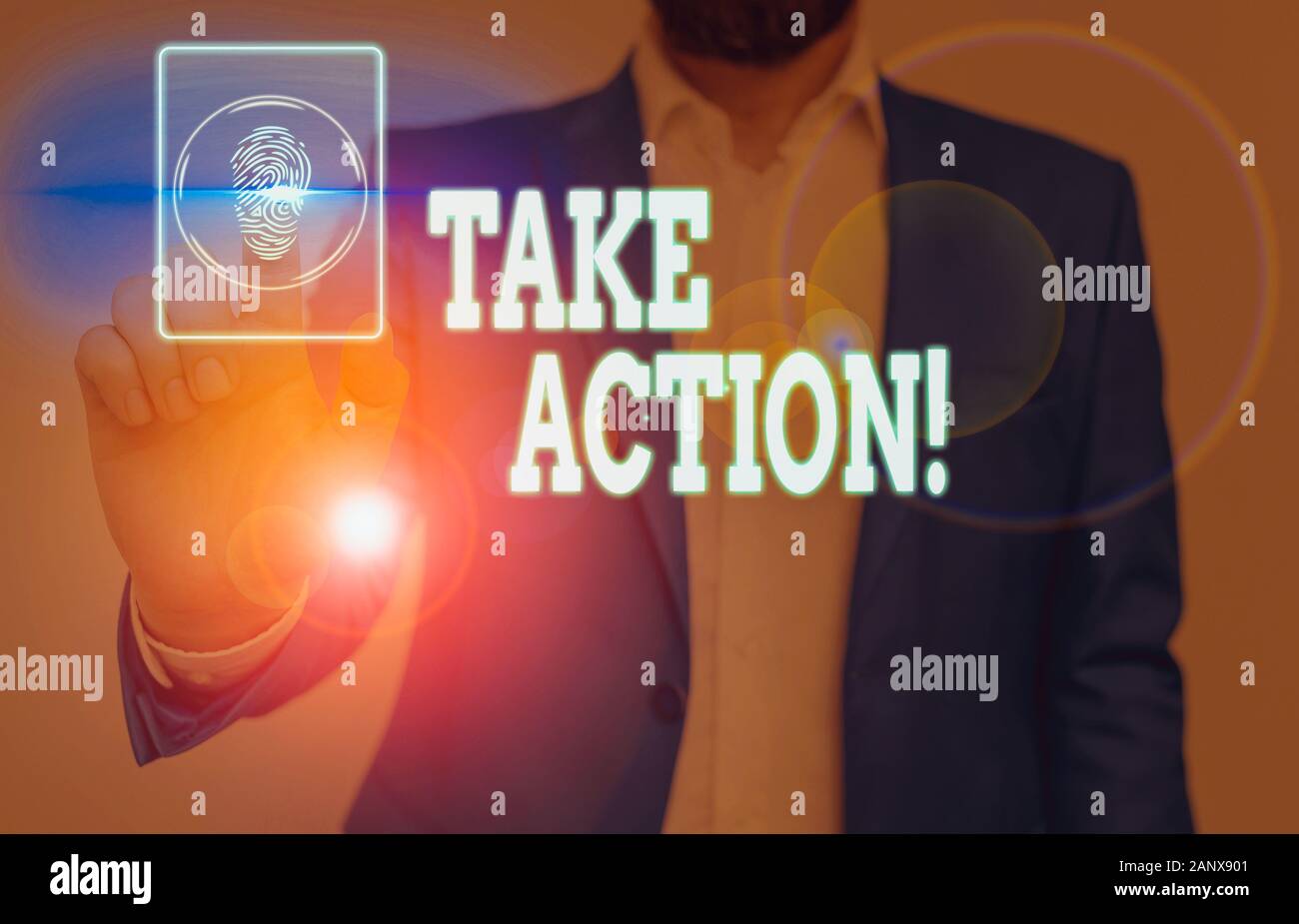 Conceptual hand writing showing Take Action. Concept meaning do ...