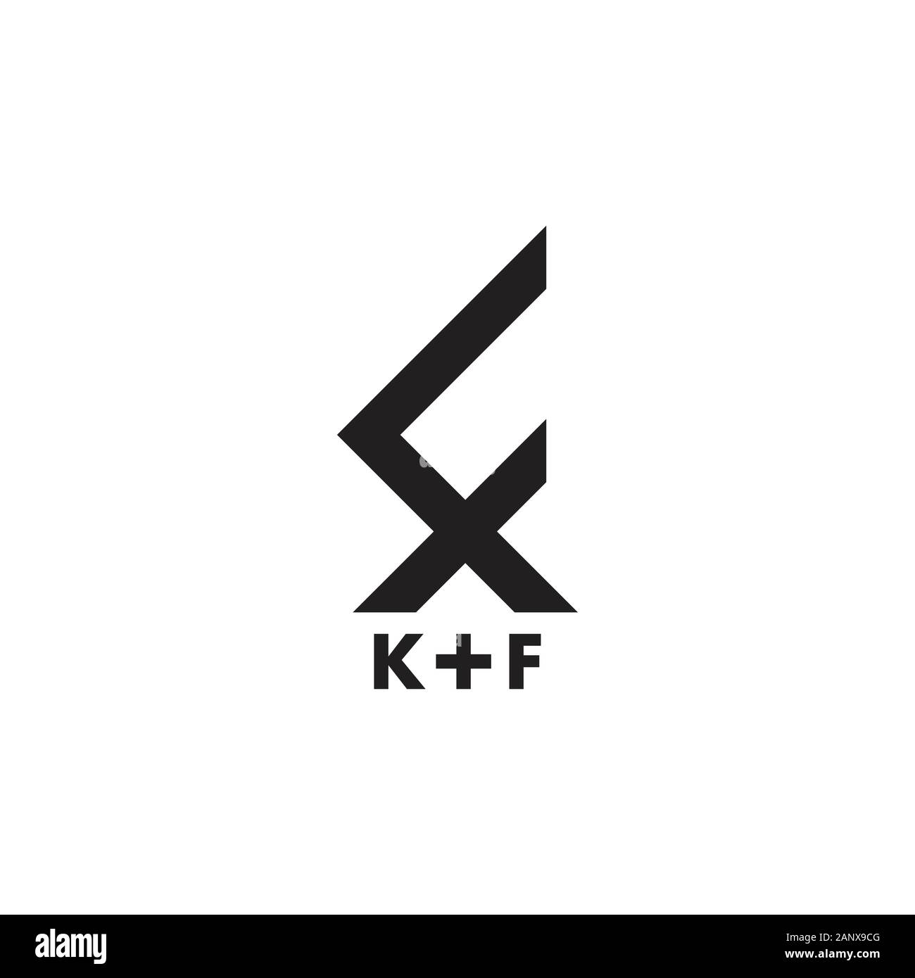 letter kf simple geometric logo vector Stock Vector Image & Art - Alamy