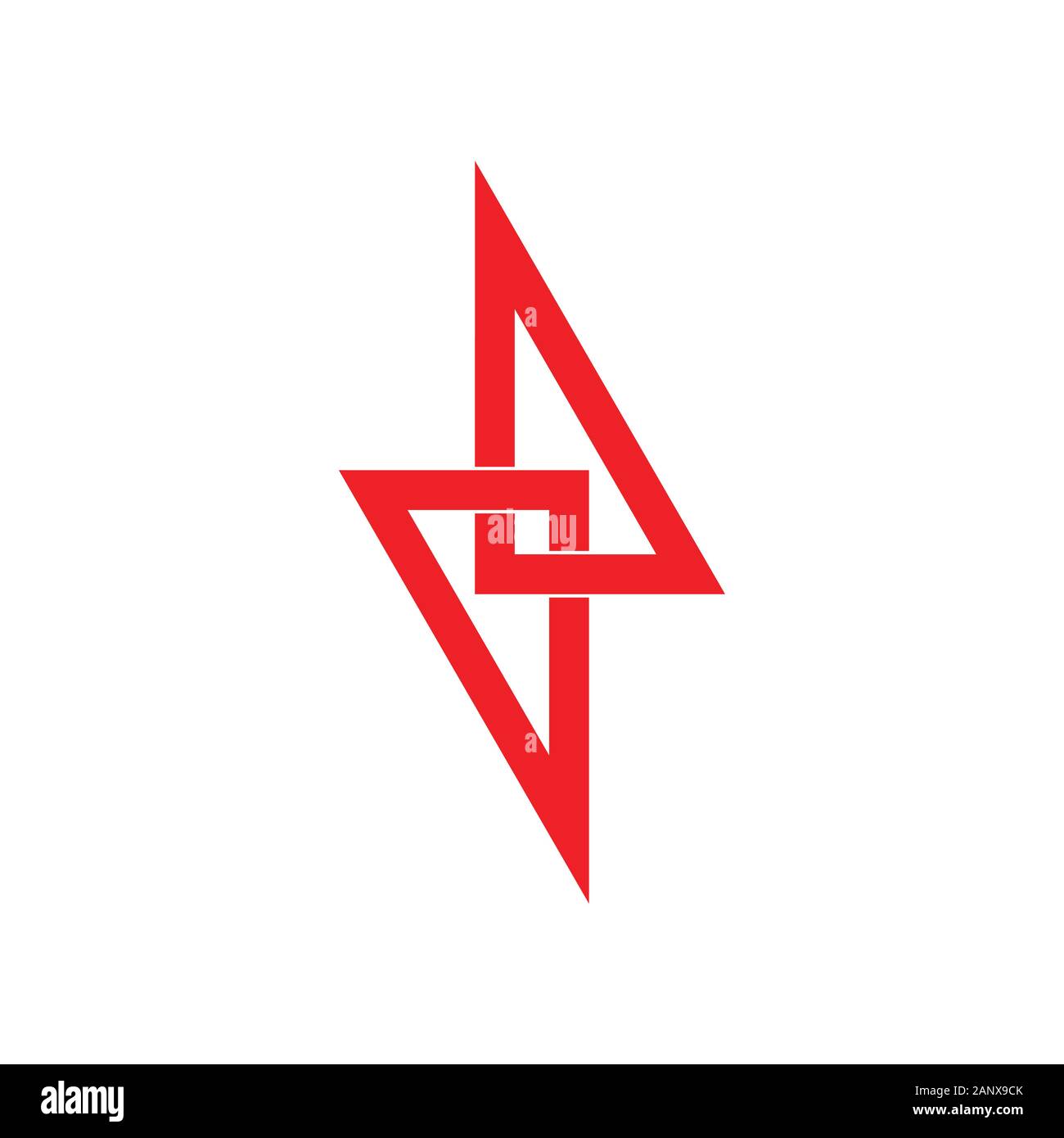 Thunder logo triangle hi-res stock photography and images - Alamy