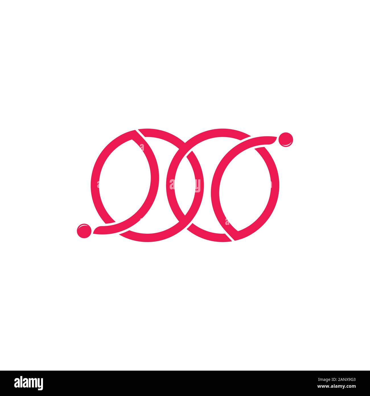 Linked Circle Geometric Line Dots Chain Logo Vector Stock Vector Image And Art Alamy