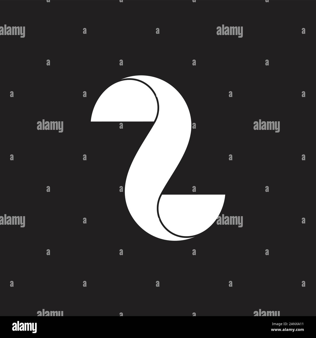 number two 3d flat logo vector Stock Vector Image & Art - Alamy