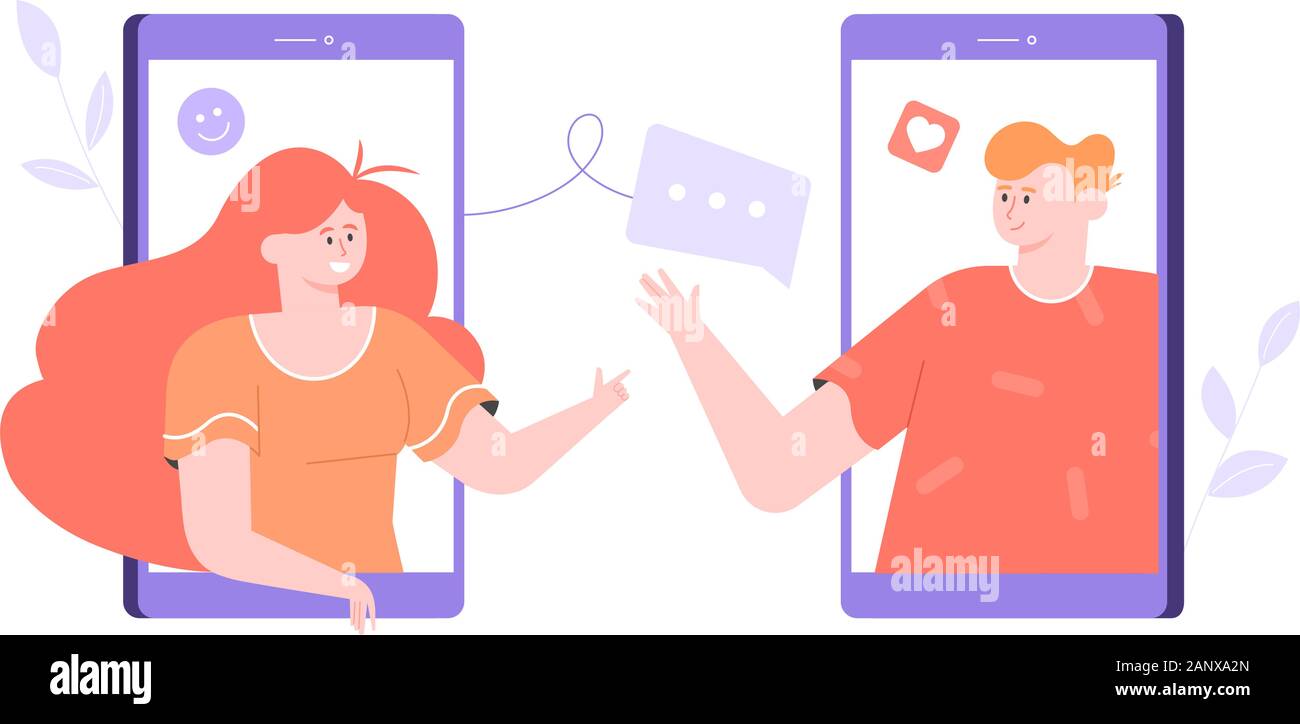 Man using online chat Stock Vector Images - Alamy