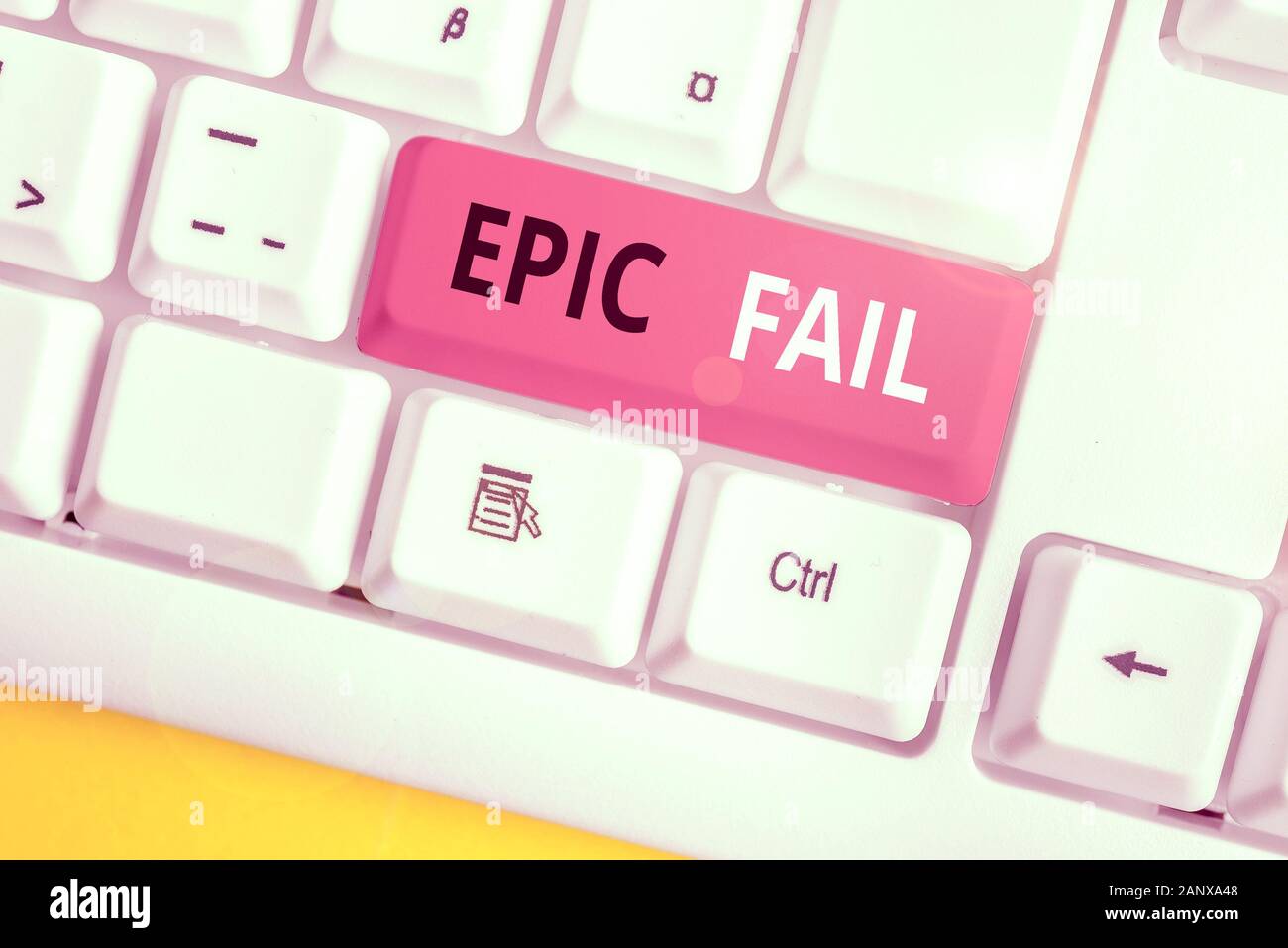 Conceptual hand writing showing Epic Fail. Concept meaning a ...