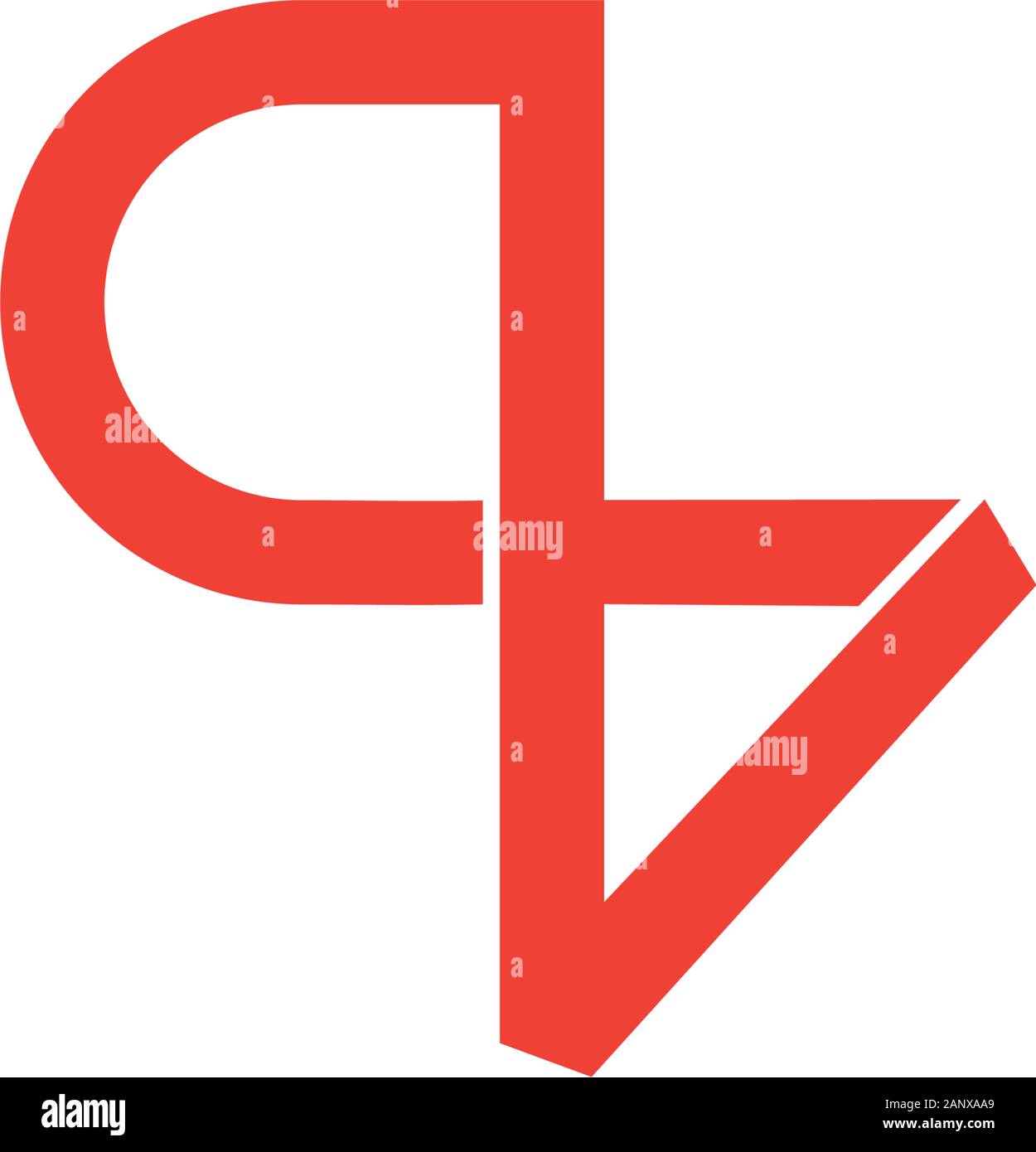 letter q infinity simple line logo vector Stock Vector Image & Art - Alamy