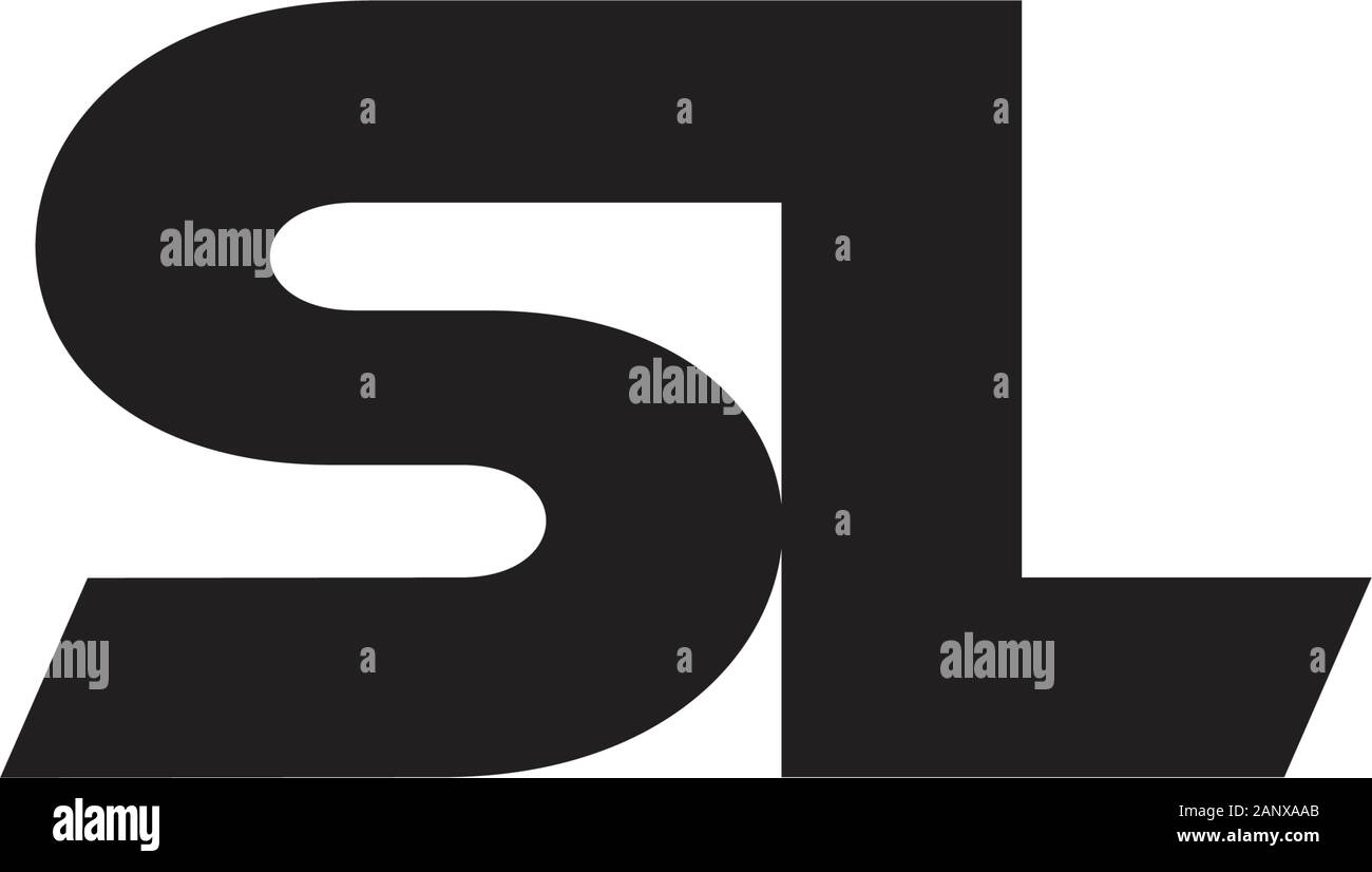letter sl simple linked geometric logo vector Stock Vector Image & Art ...