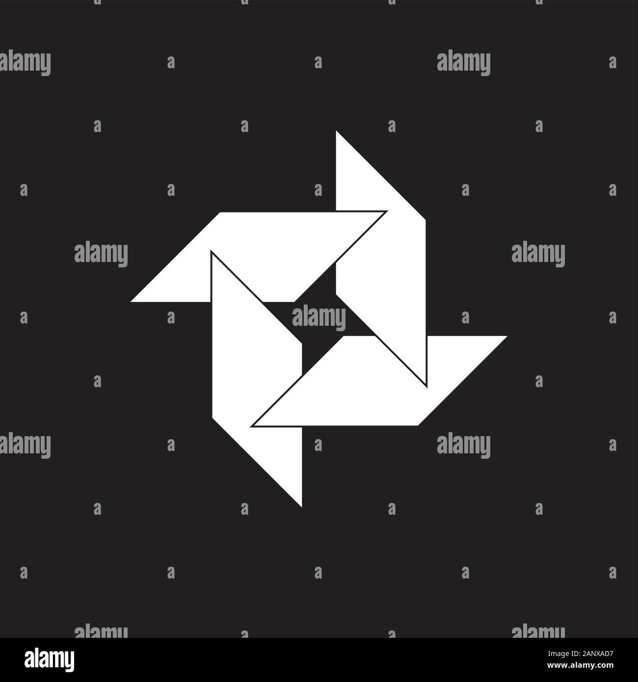 simple turbine shape industrial geometric logo vector Stock Vector ...