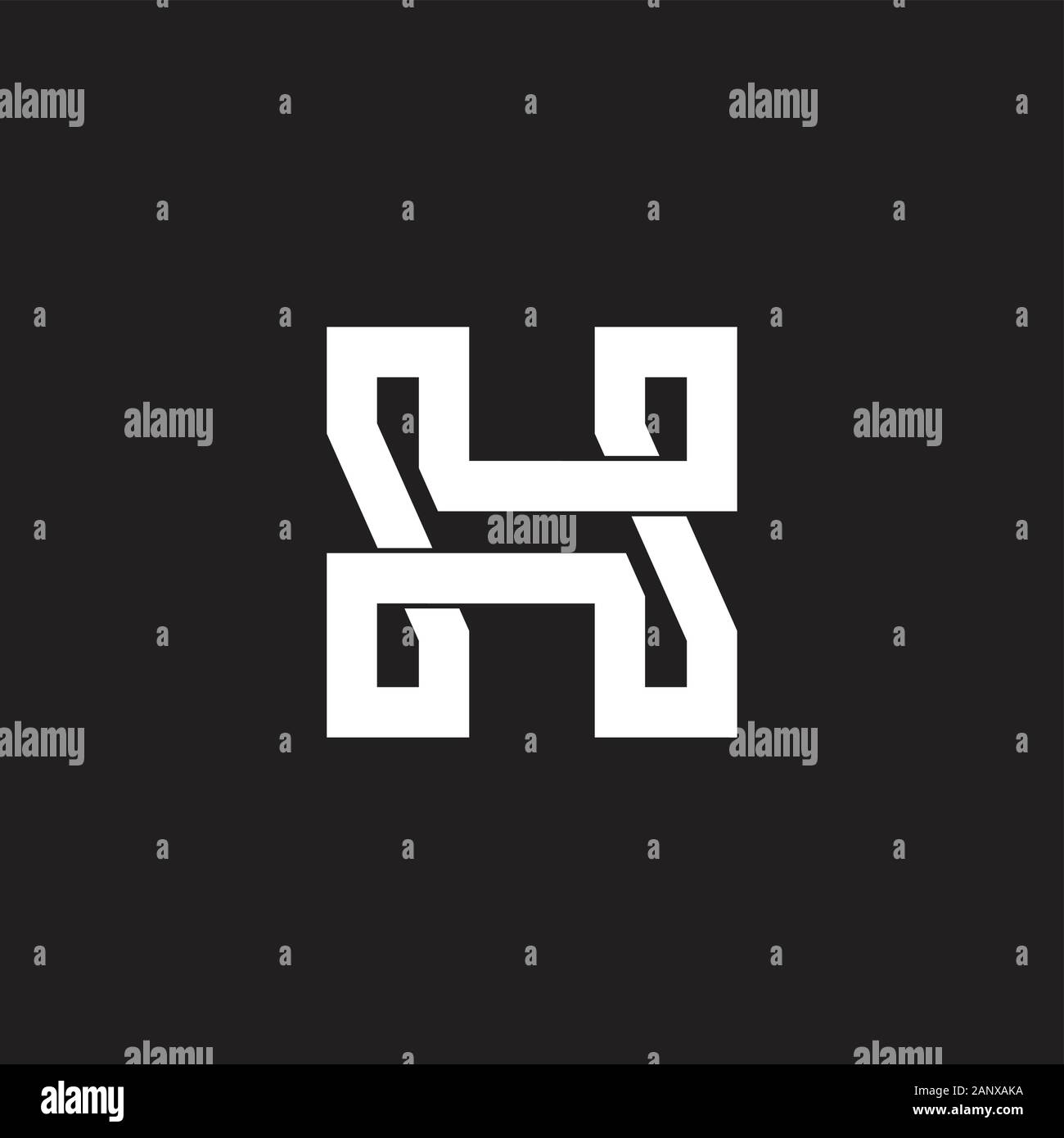 letter h s infinity line logo vector Stock Vector Image & Art - Alamy