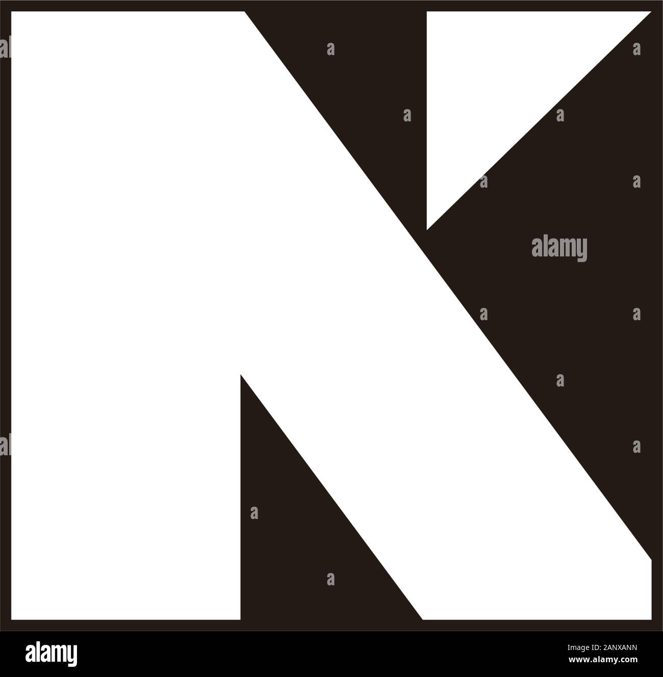 letter n square geometric triangle logo vector Stock Vector Image & Art ...