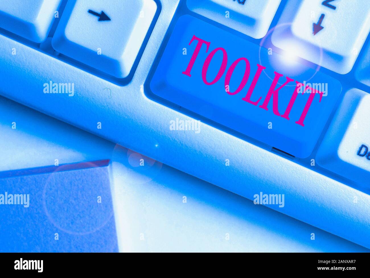 Writing note showing Toolkit. Business concept for set of tools kept in ...