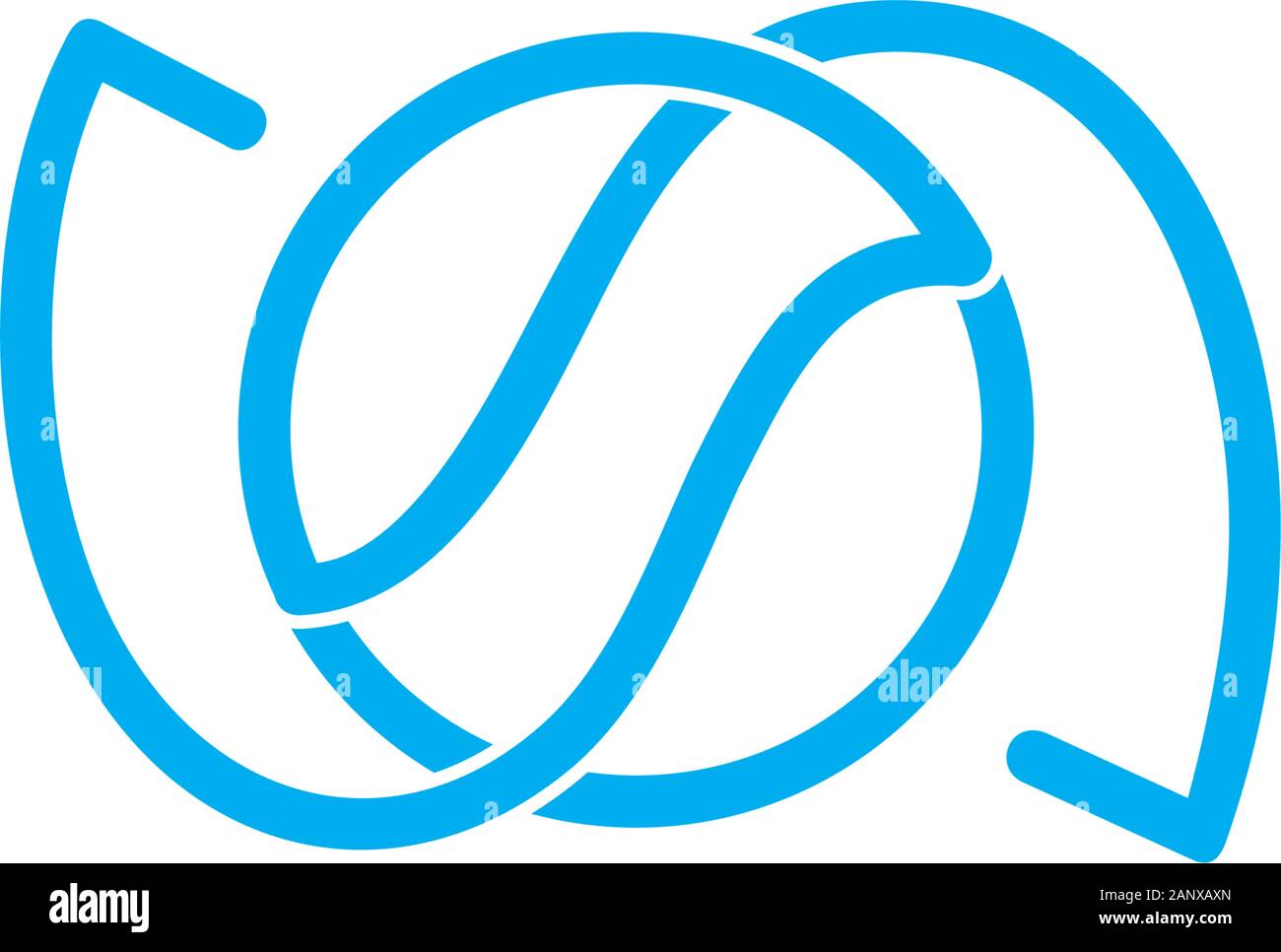 circle wavy blue infinity linear logo vector Stock Vector Image & Art ...