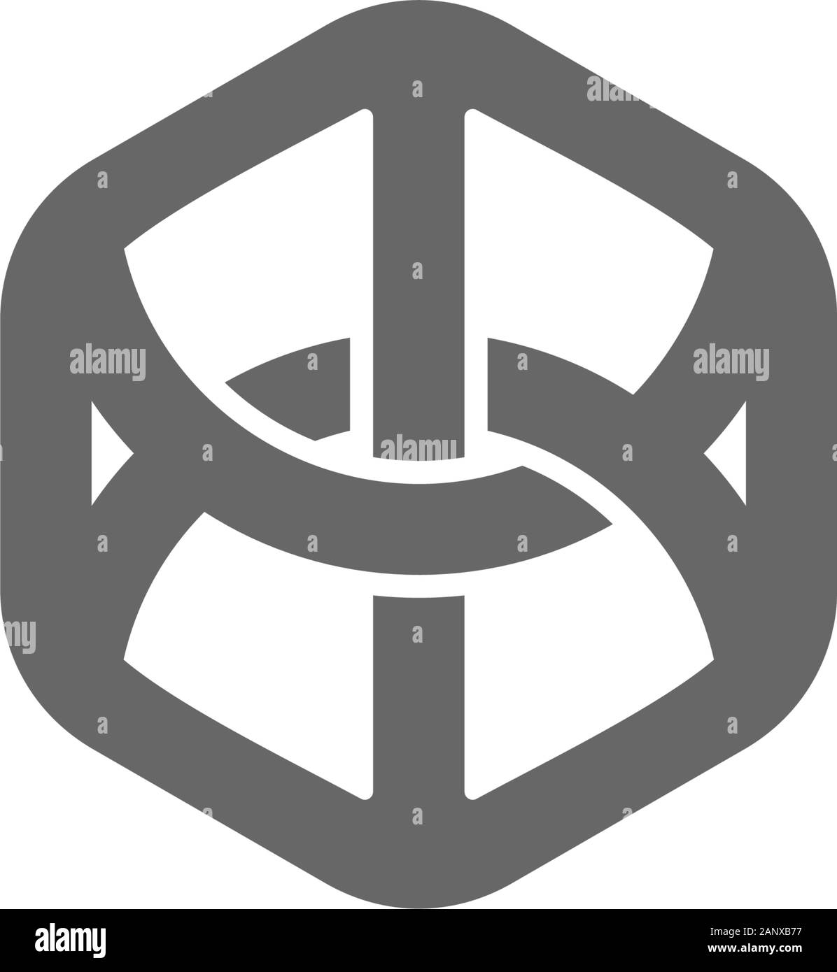 Hexagonal linear decoration Black and White Stock Photos & Images - Alamy