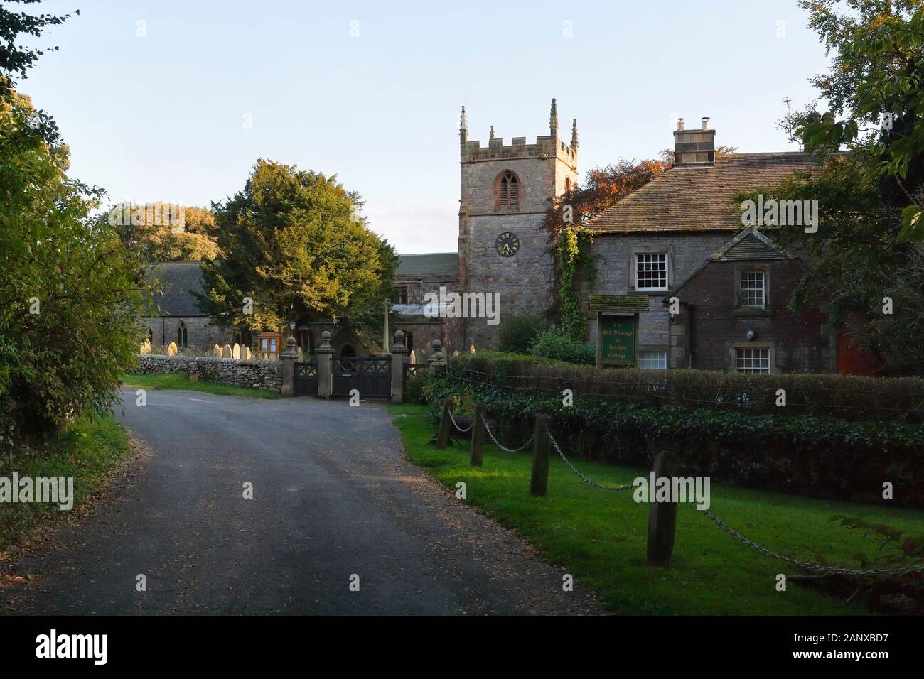 The village church at Alstonfield in Staffordshire Peak District ...