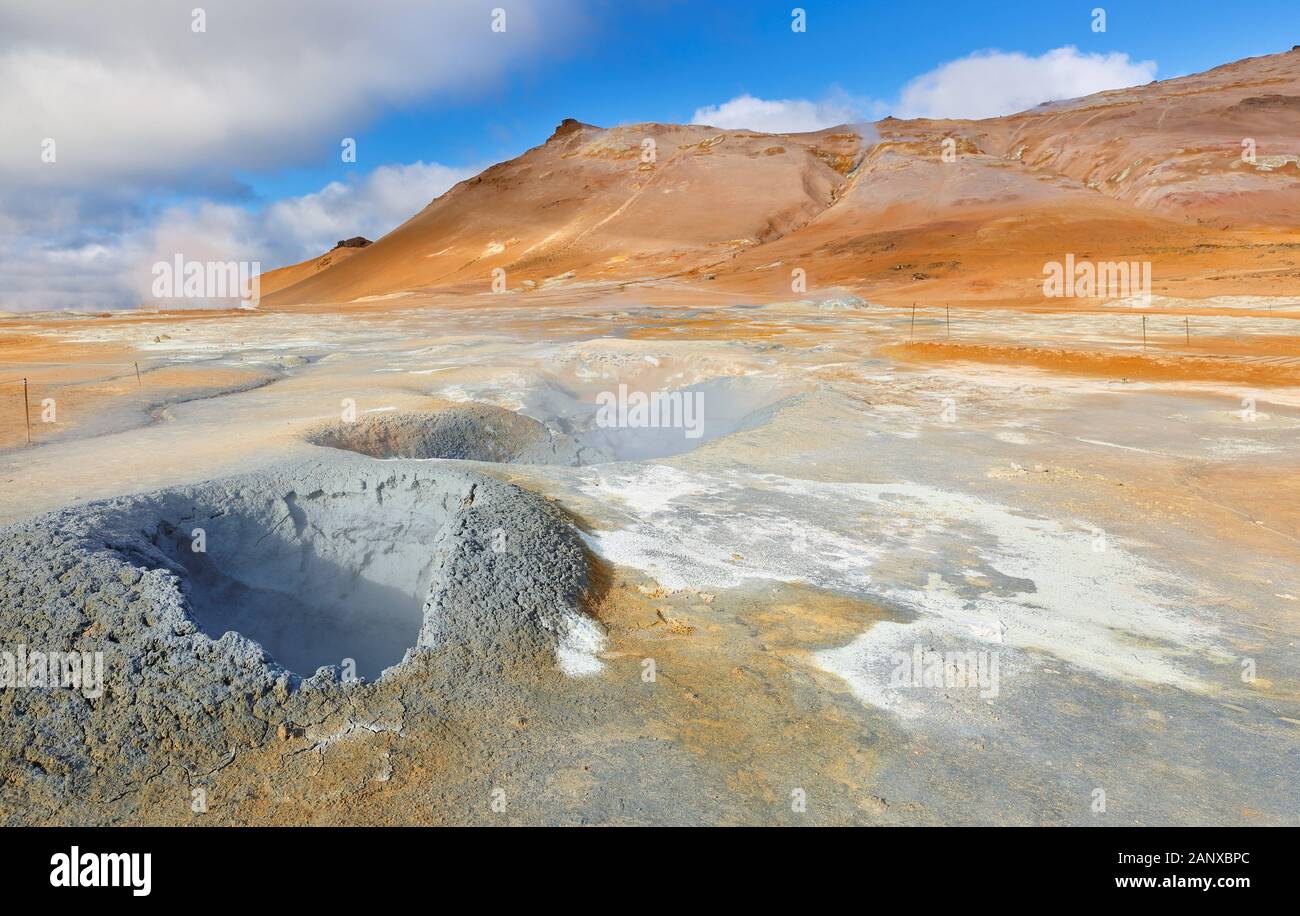 Landscape of Hverarond also Known also as Hverir Showing Volcano ...