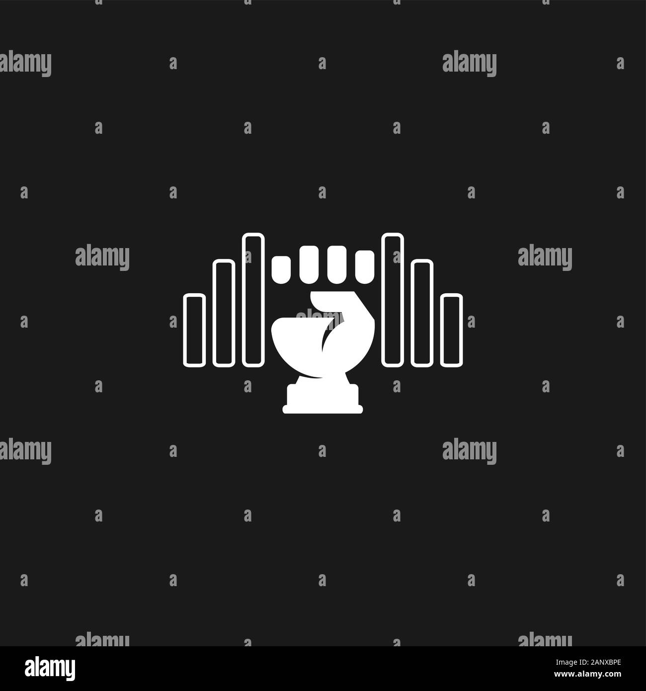 symbol logo vector of strong signal geometric design Stock Vector Image ...