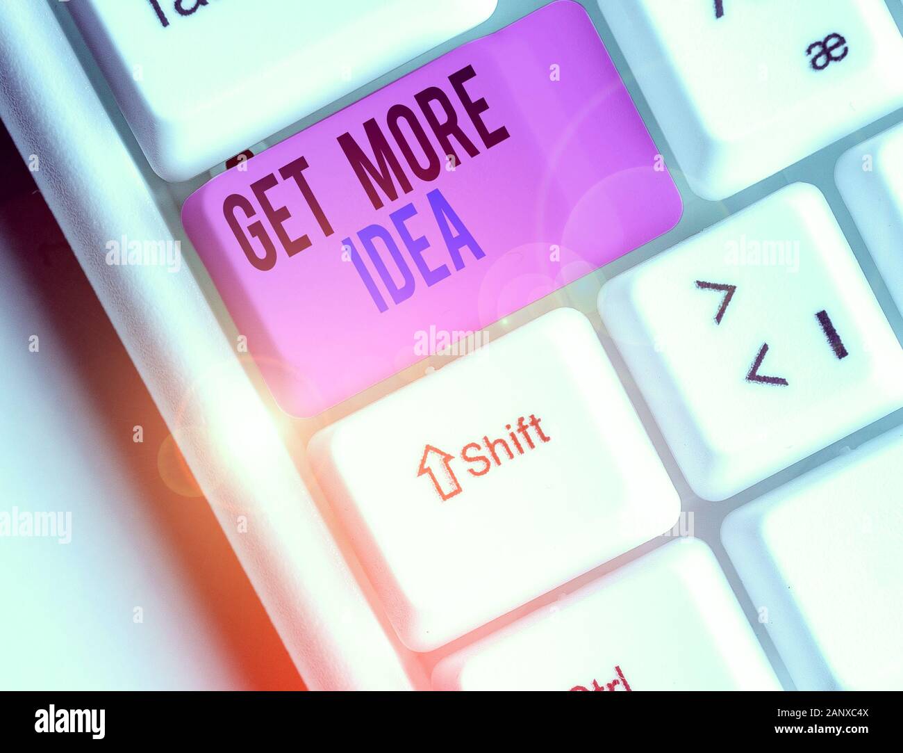 Text sign showing Get More Idea. Business photo text Random Input Mind ...