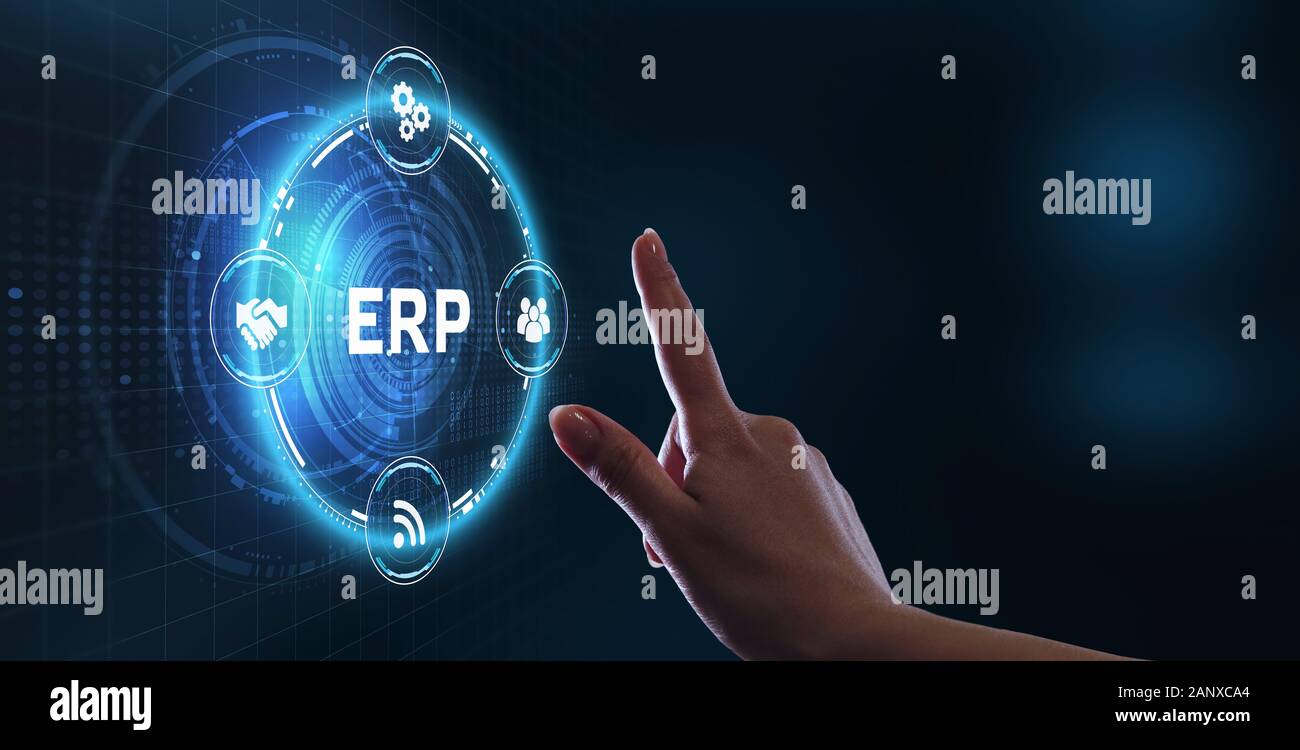 Business, Technology, Internet and network concept. Enterprise resource ...