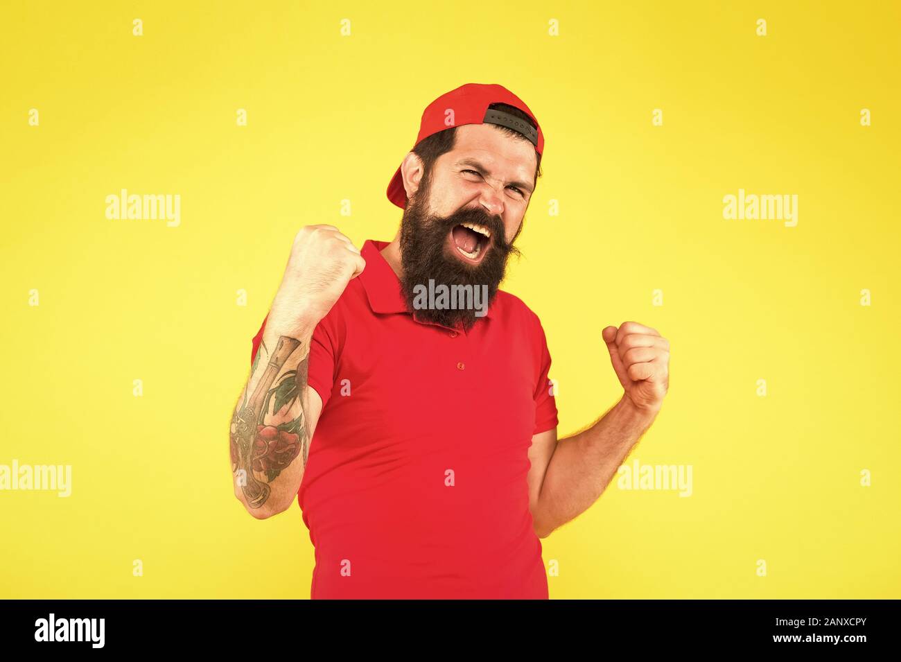 Happiness concept. Psychological health. Happy emotional guy. Positive ...